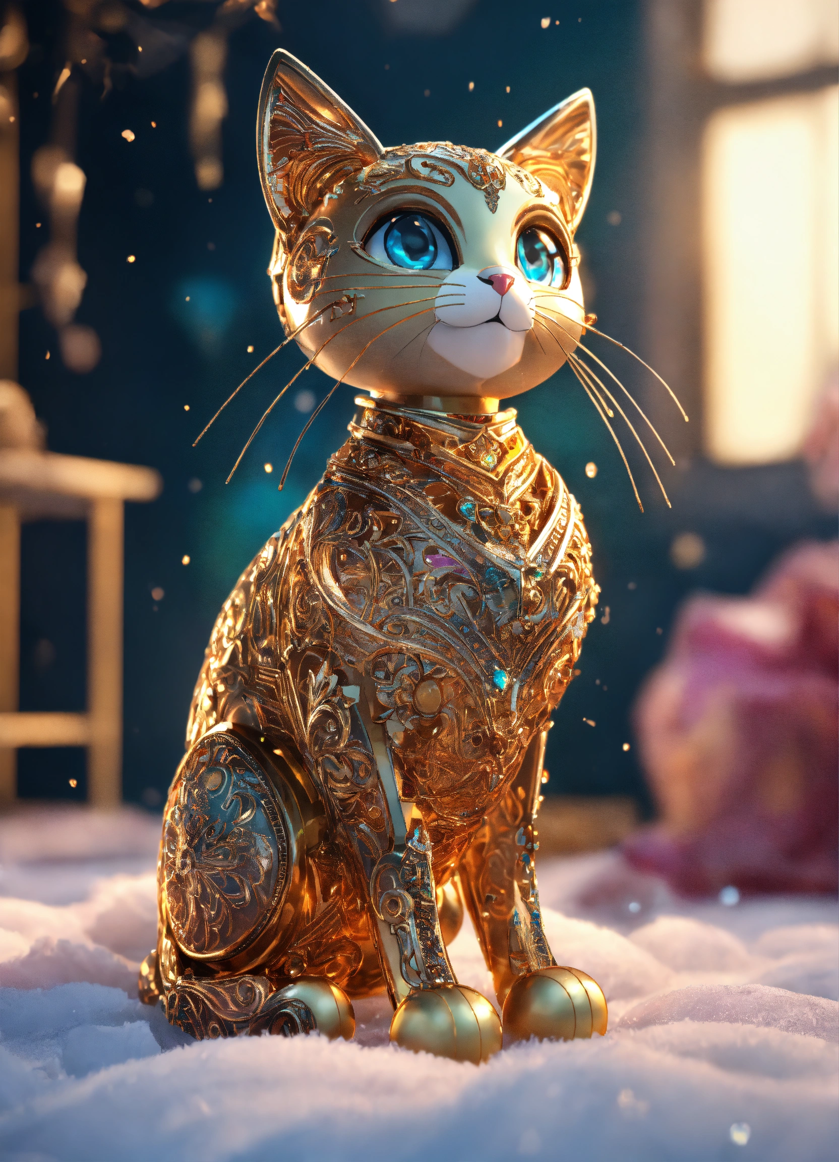 Lexica - Exclusive Toys, In front of the ice, cat, high quality, 3D ...