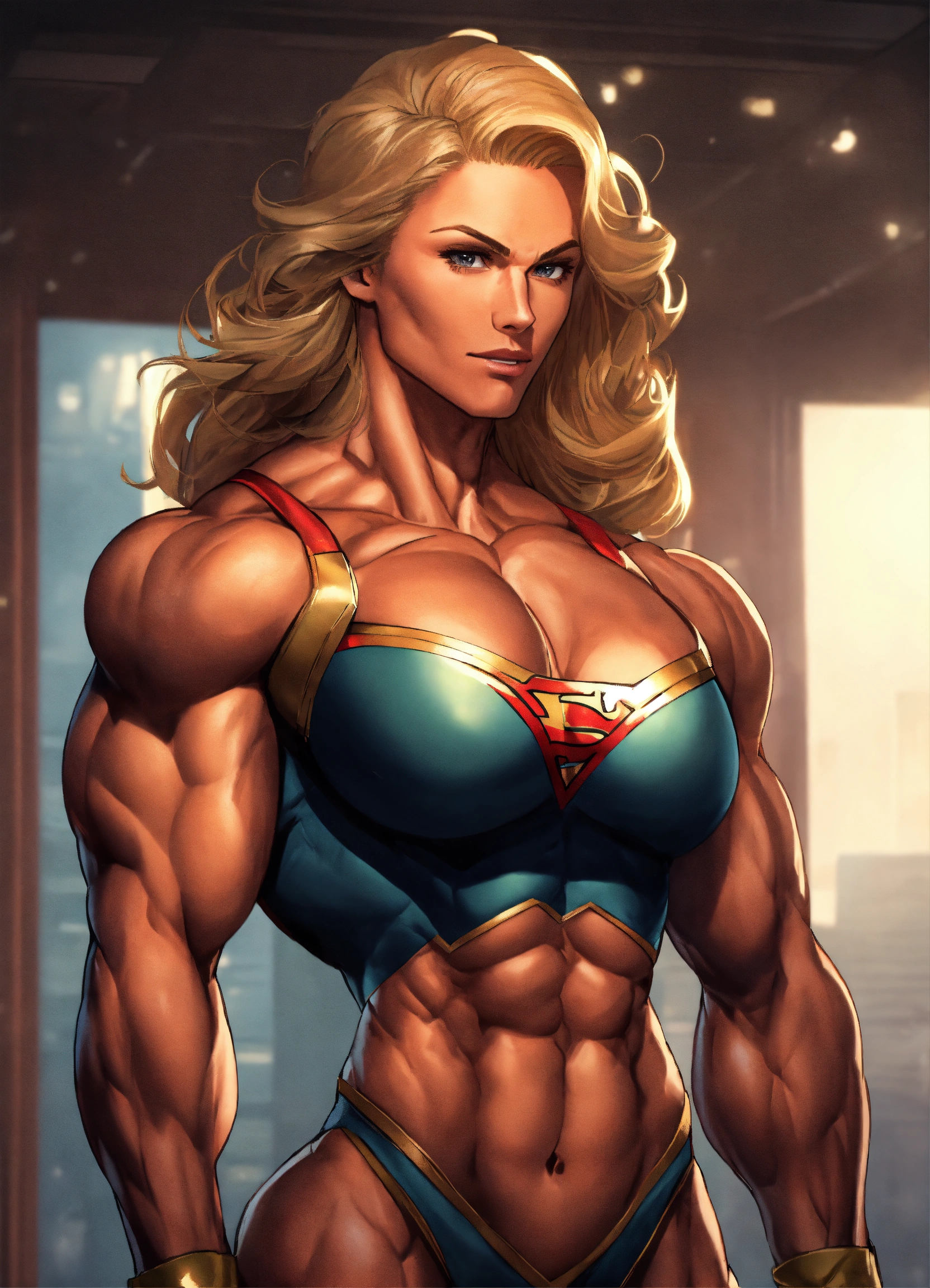 Lexica - Super (((muscular))) supergirl. Super biseps. Super deltoids. (((Bodybuilder body))).