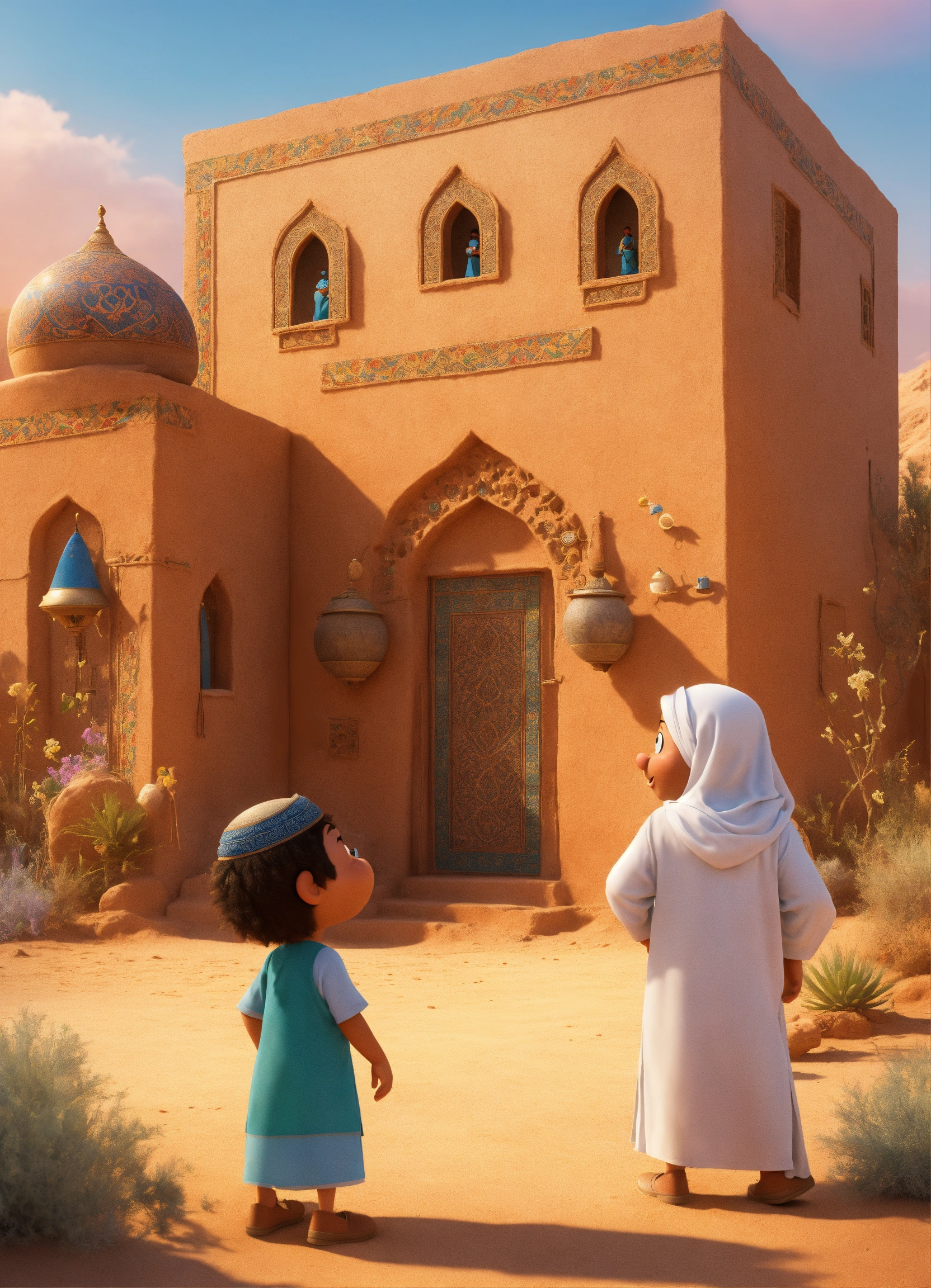 Lexica - Disney Pixar typical poster, 3D Mascot of Islamic Hero as a ...