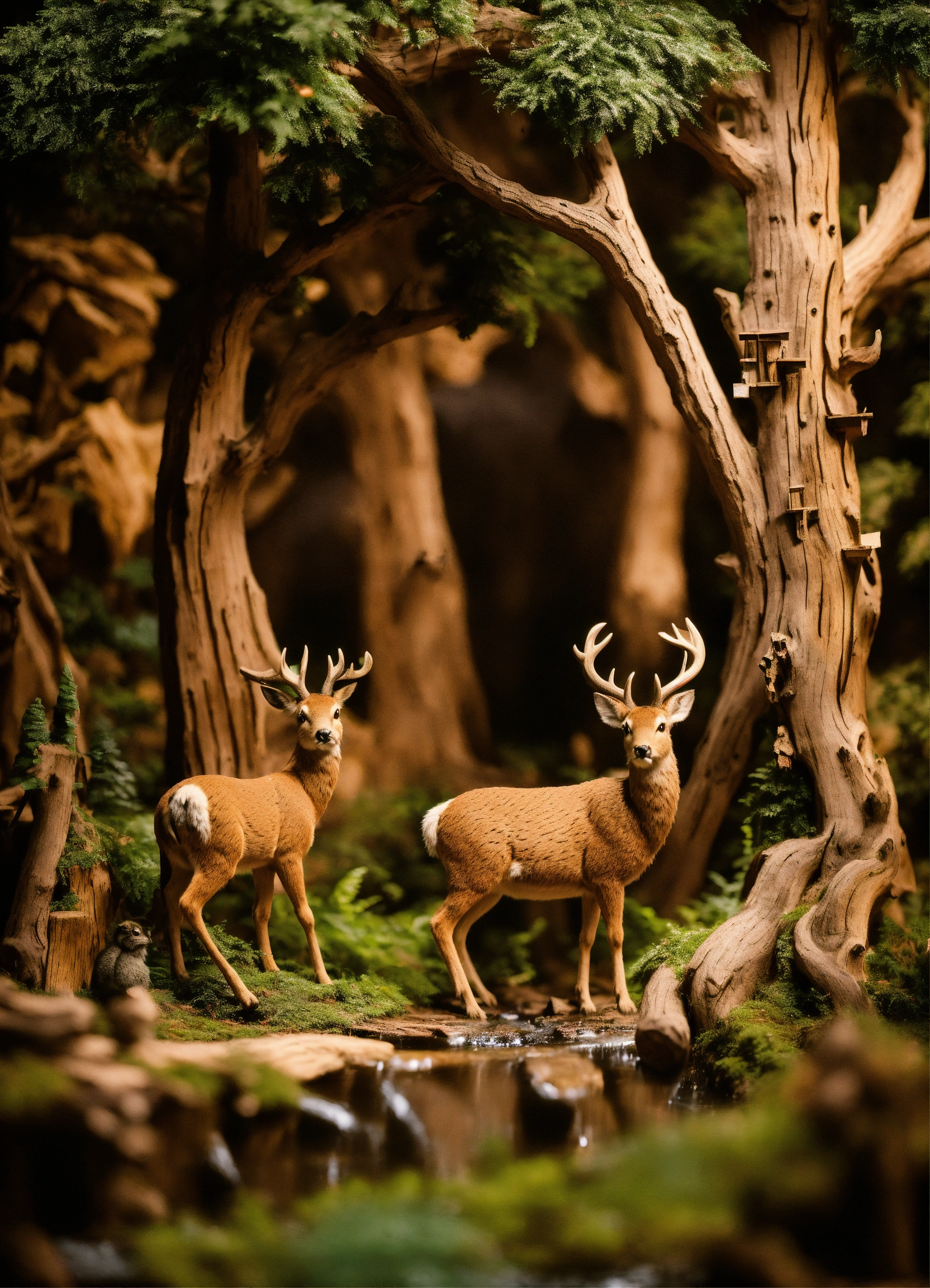 Lexica - Photo of a lifelike woodland scene A serene forest setting ...