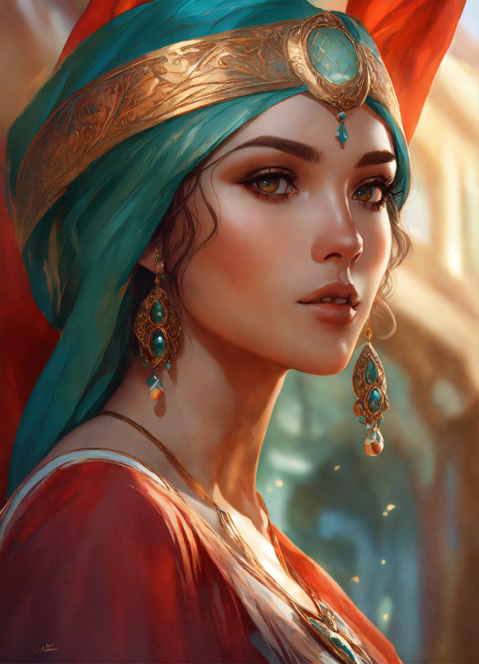 Lexica - Beautiful turkish elf woman, highly detailed, digital painting ...