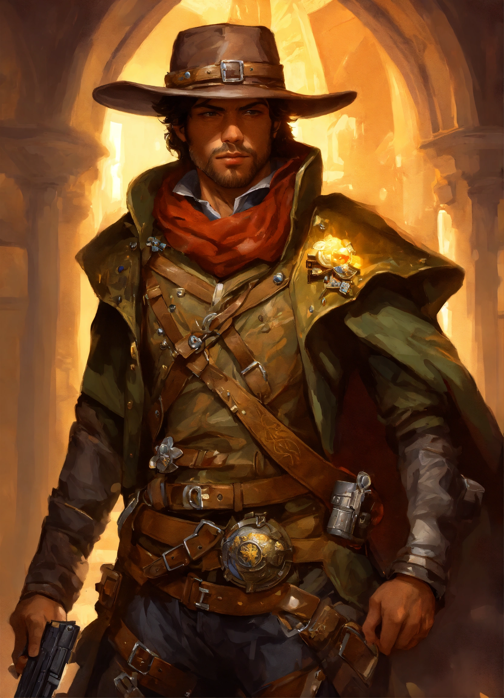 Lexica - Male human bounty hunter treasure seeker, with a dueling ...