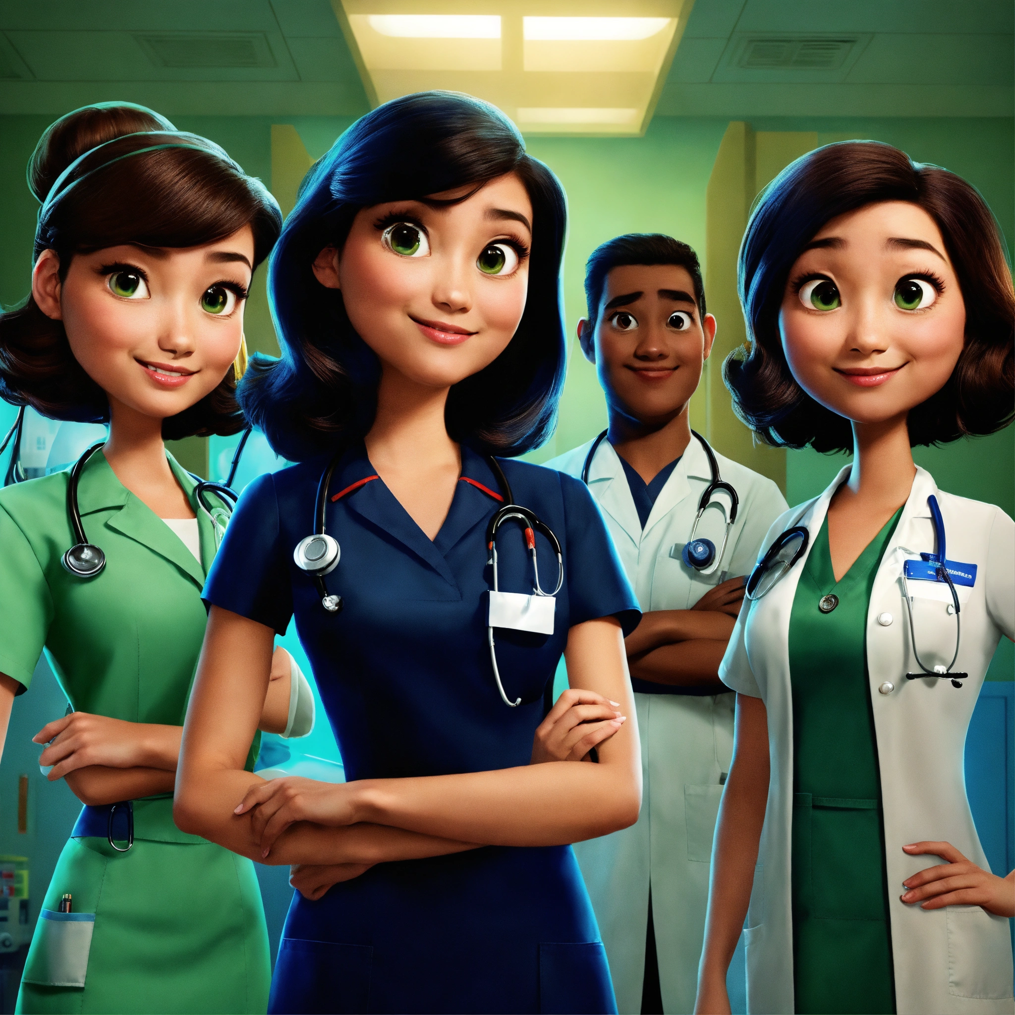 Lexica - Movie Poster, Pixar Style, Disney Style, hospital clinic, 3 ...