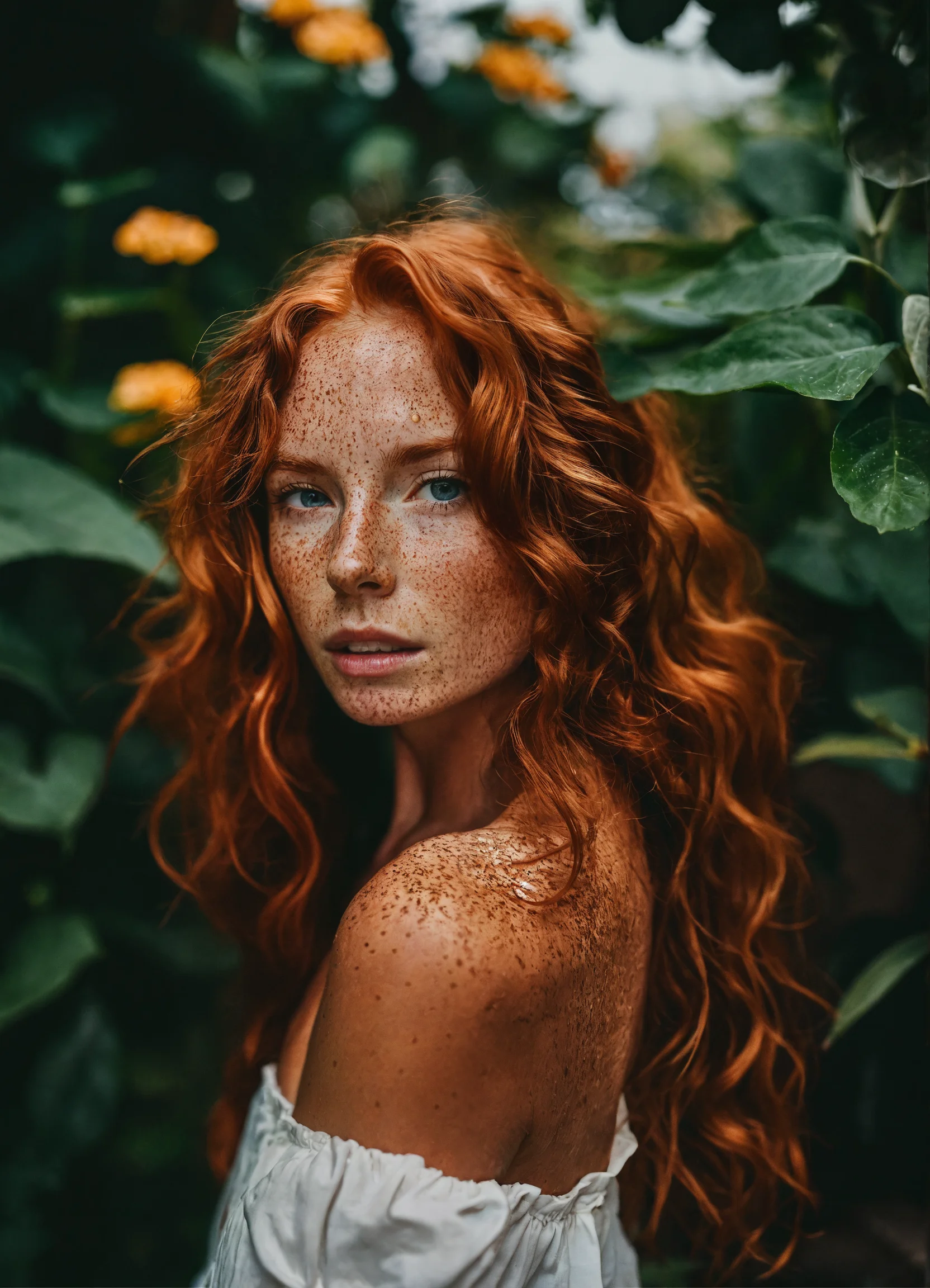Lexica - Incredibly beautiful ginger haired woman, suntanned, with ...