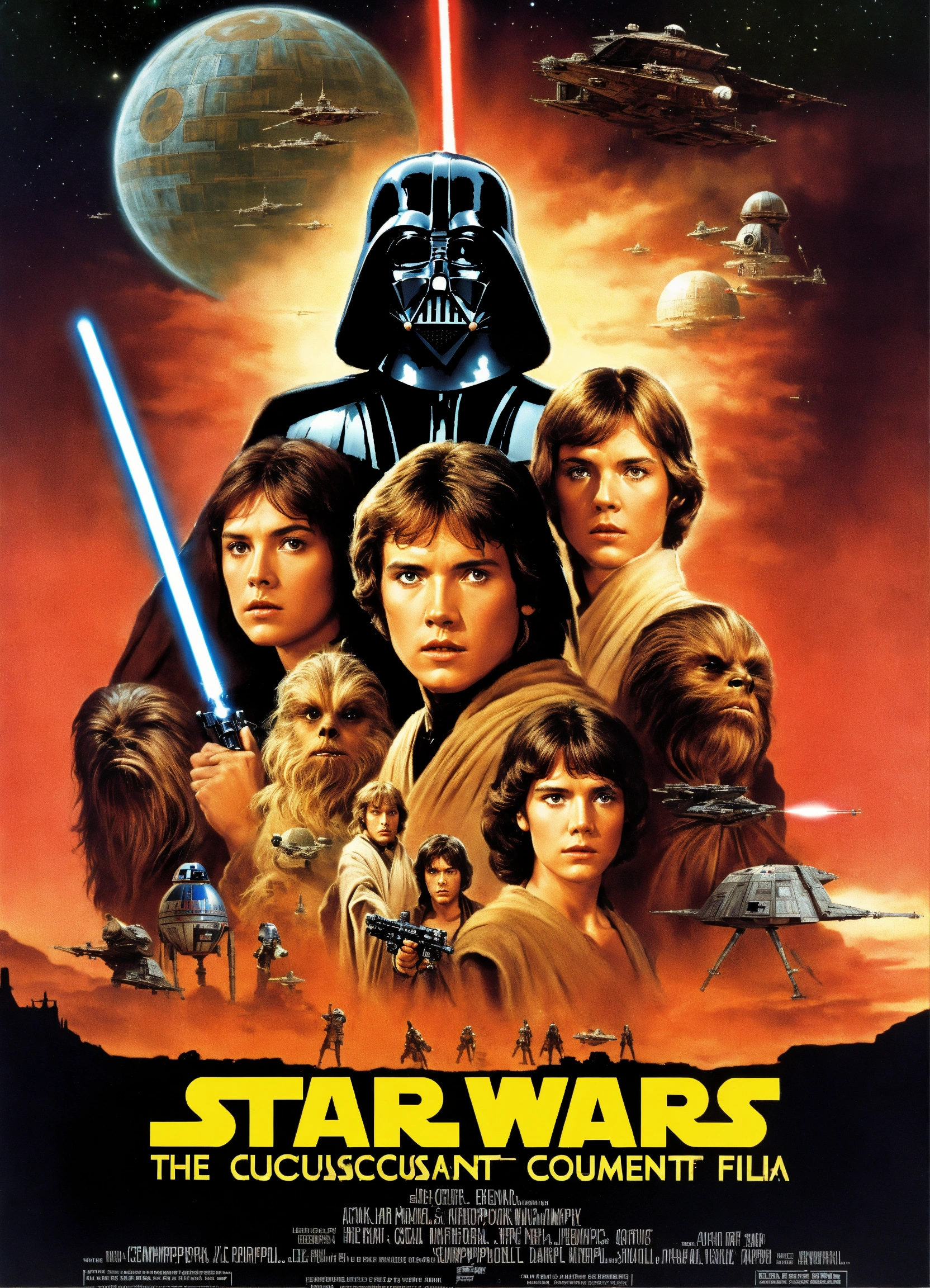 Lexica - Star wars, couruscant, ecumenopolis, 80s dark fantasy film,