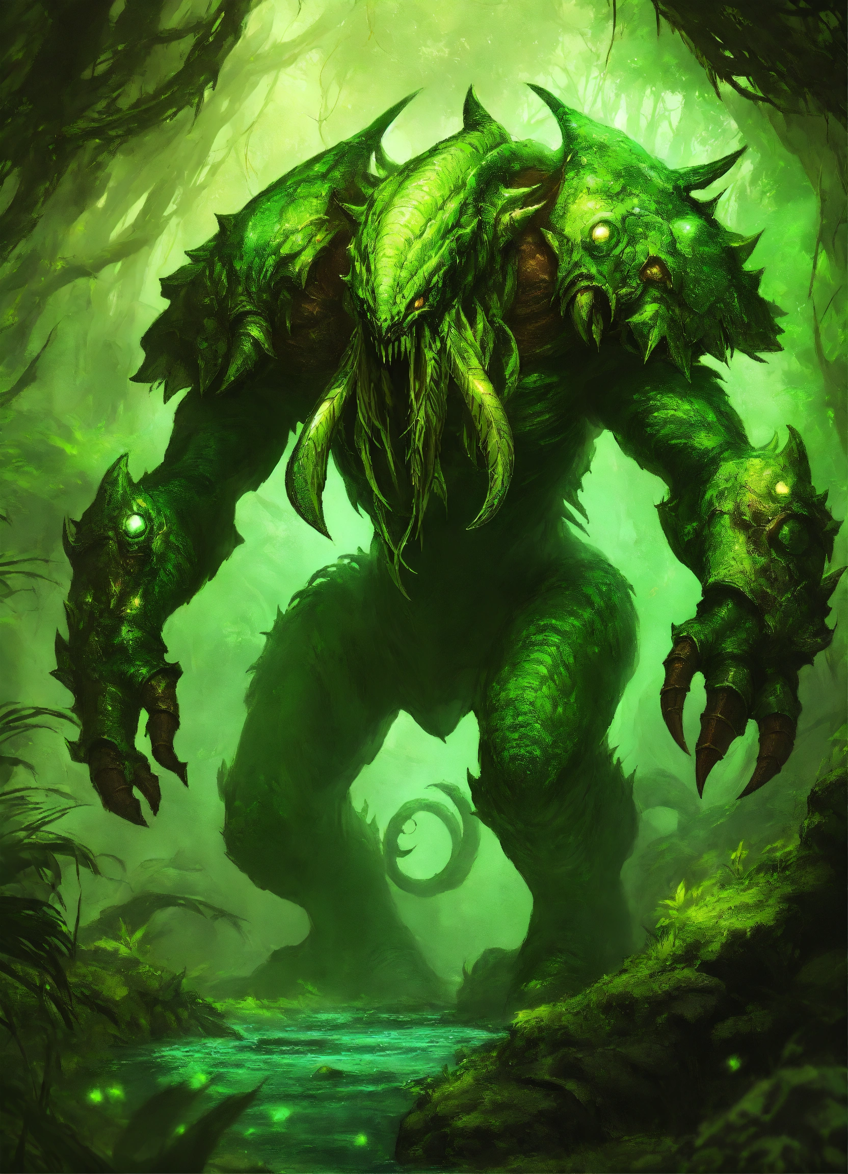 Lexica - Primal Zergling, starcraft primal zerg art, green jungle coloring