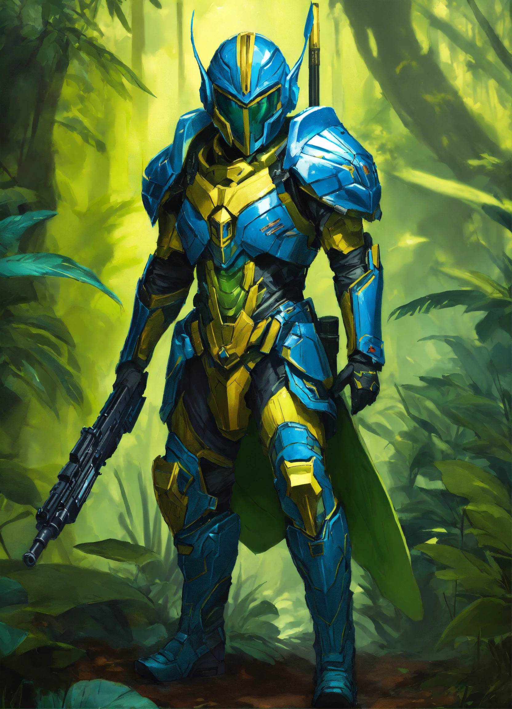 Lexica - Epic drawing of a full body of a high elf sci fi soldier ...