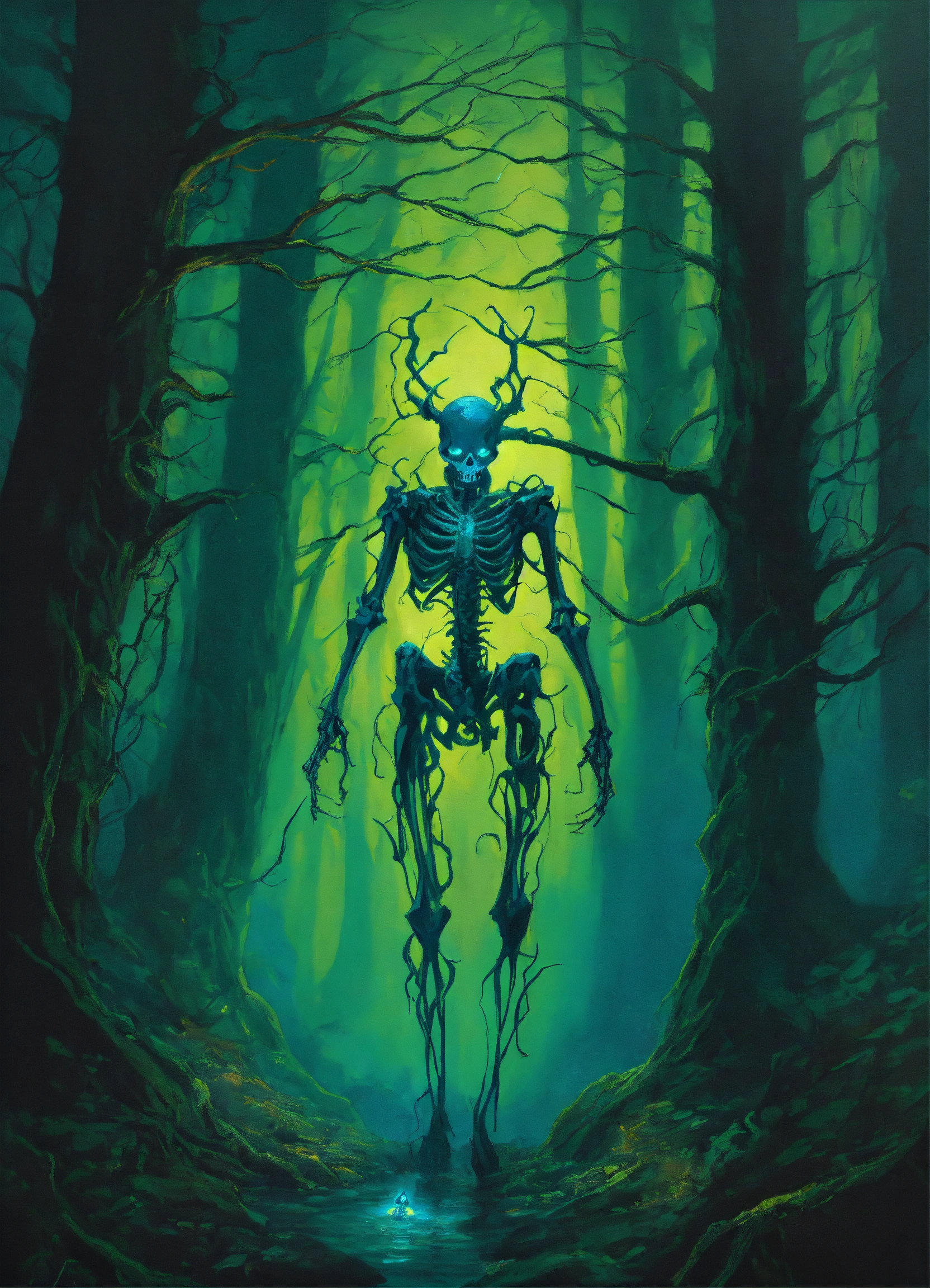 Lexica - A sinisterly glowing entity emerges from the depths of a pitch ...