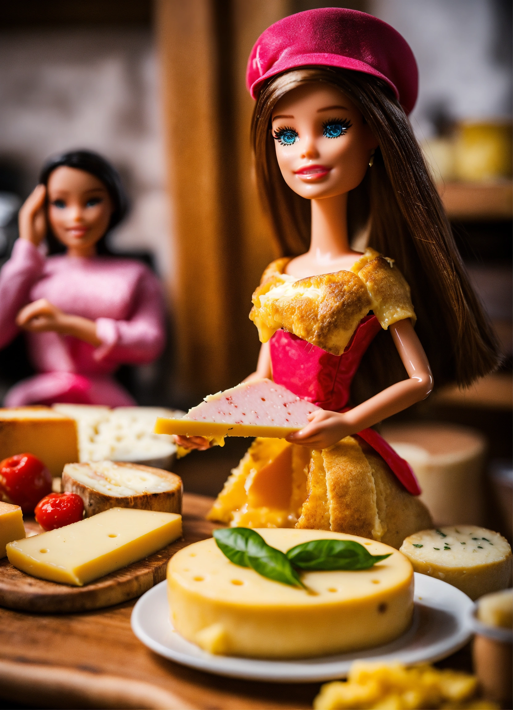 Lexica - French cheese raclette with Barbie and her friends