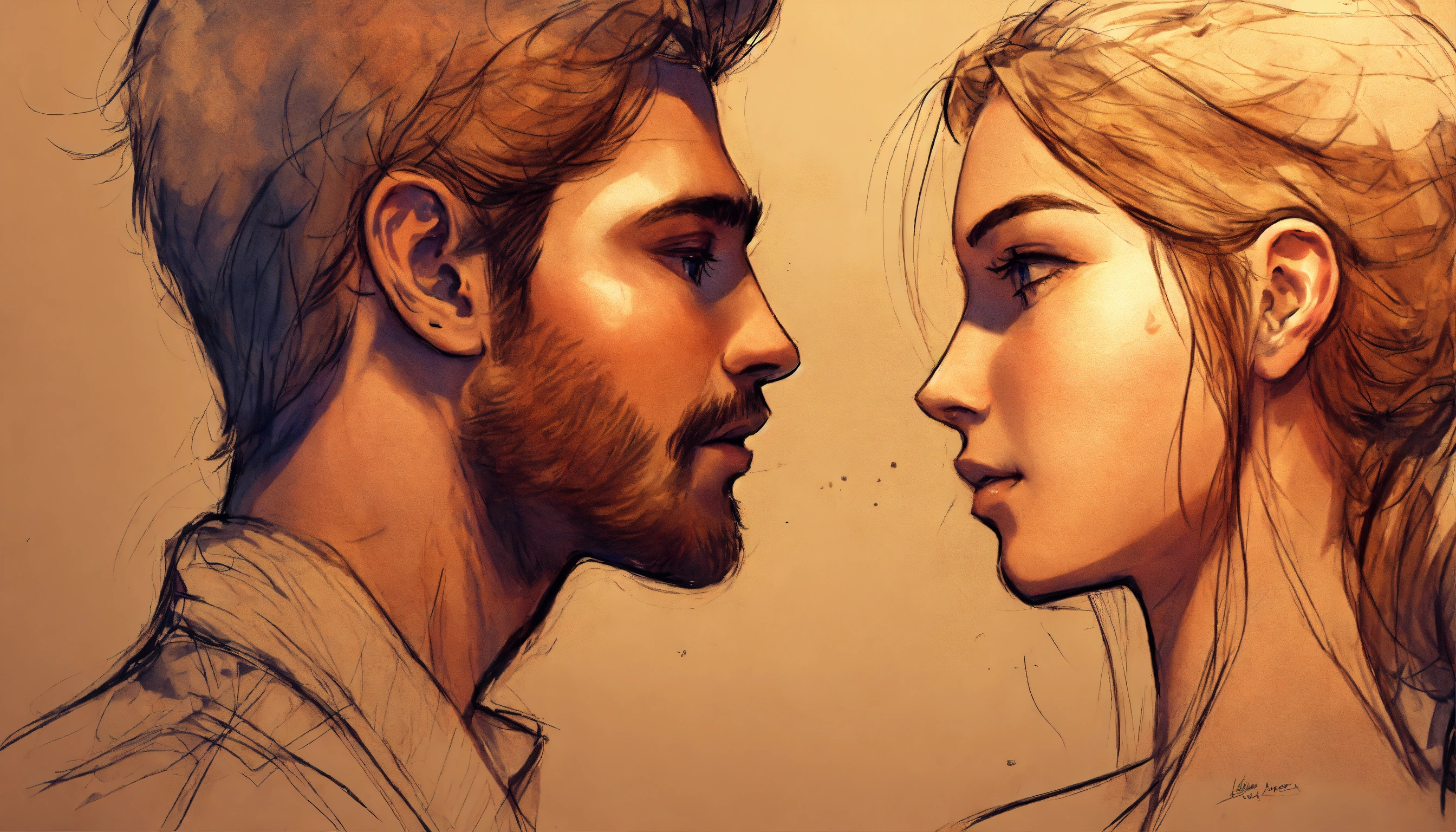 Lexica Lovers A Male And A Female Couple Different Designs Rough Sketches Concepts Art Design