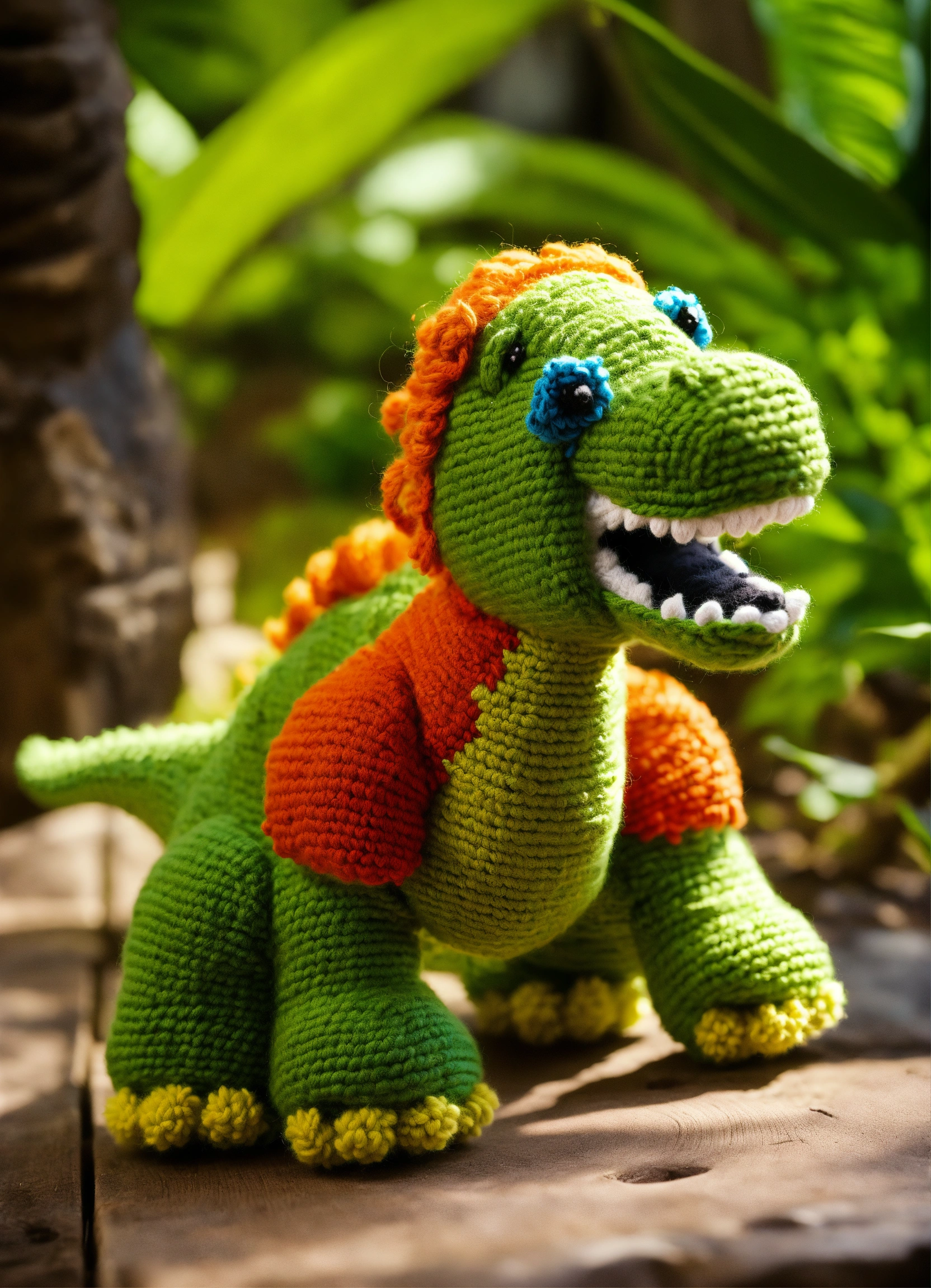 Lexica - Crafted by yarn art,cute T-rex Dinosaur,