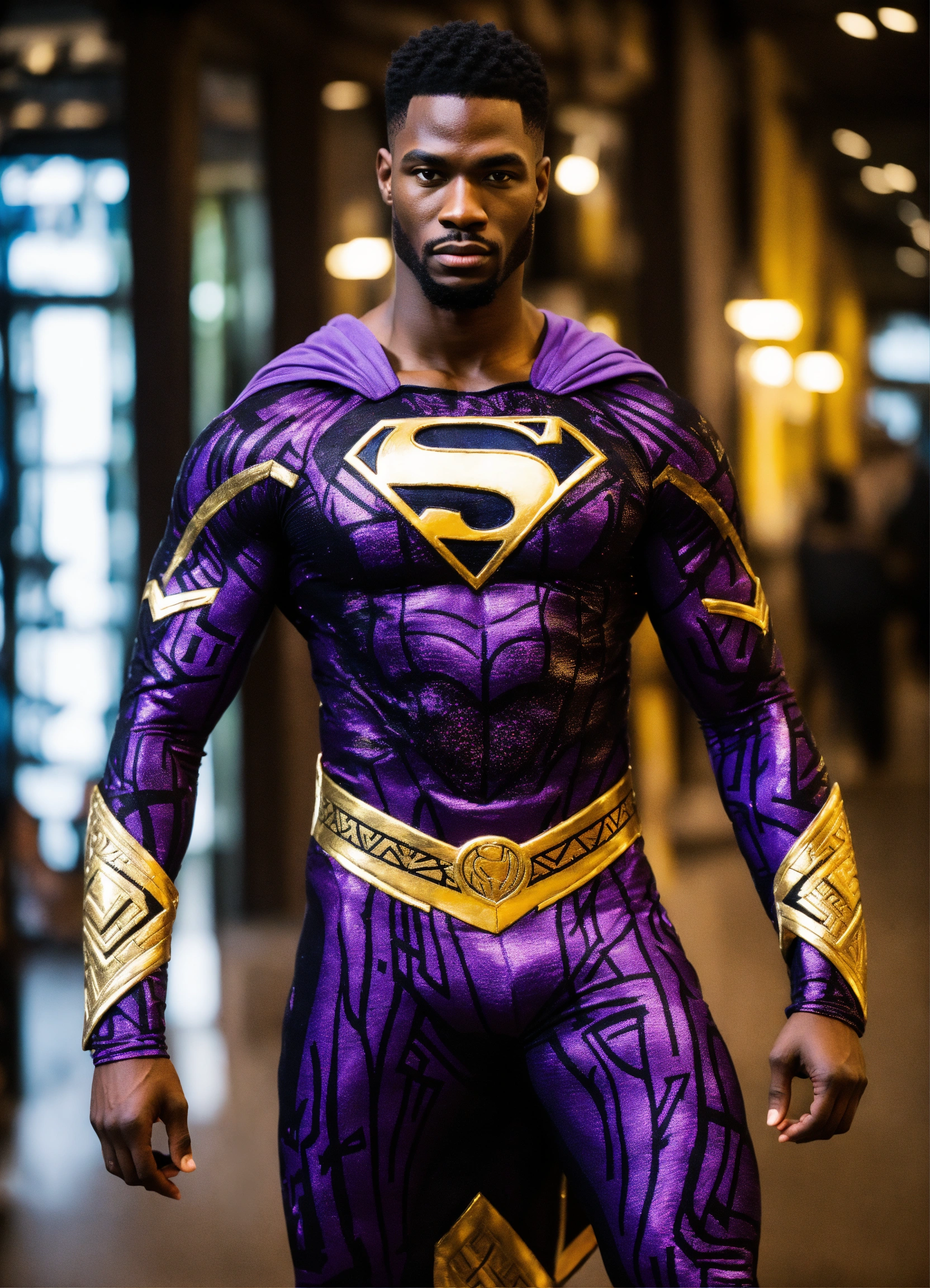 Lexica - Ultra-detailed purple black & gold hieroglyphics-designed ...