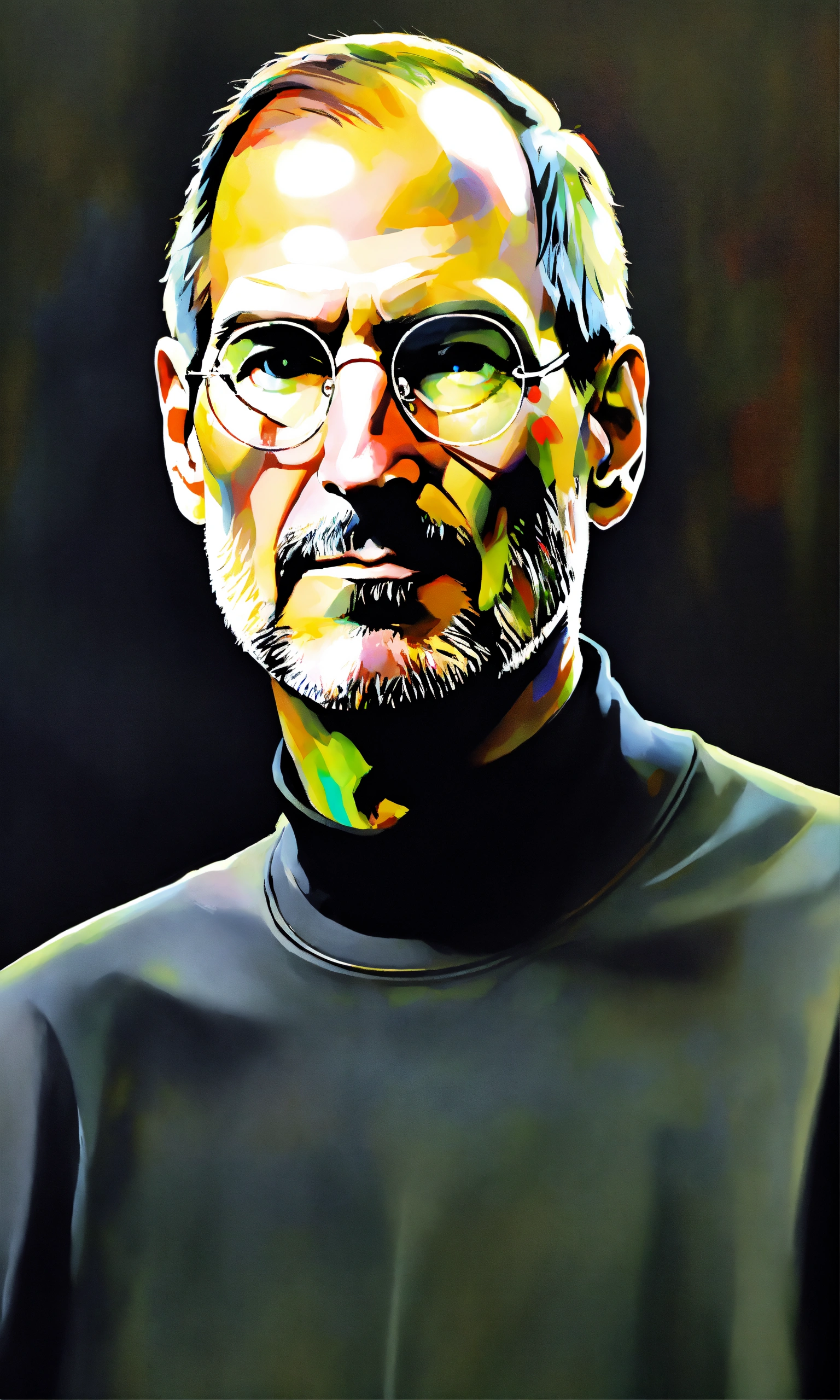 Lexica - The image encapsulates the iconic essence of Steve Jobs, the ...