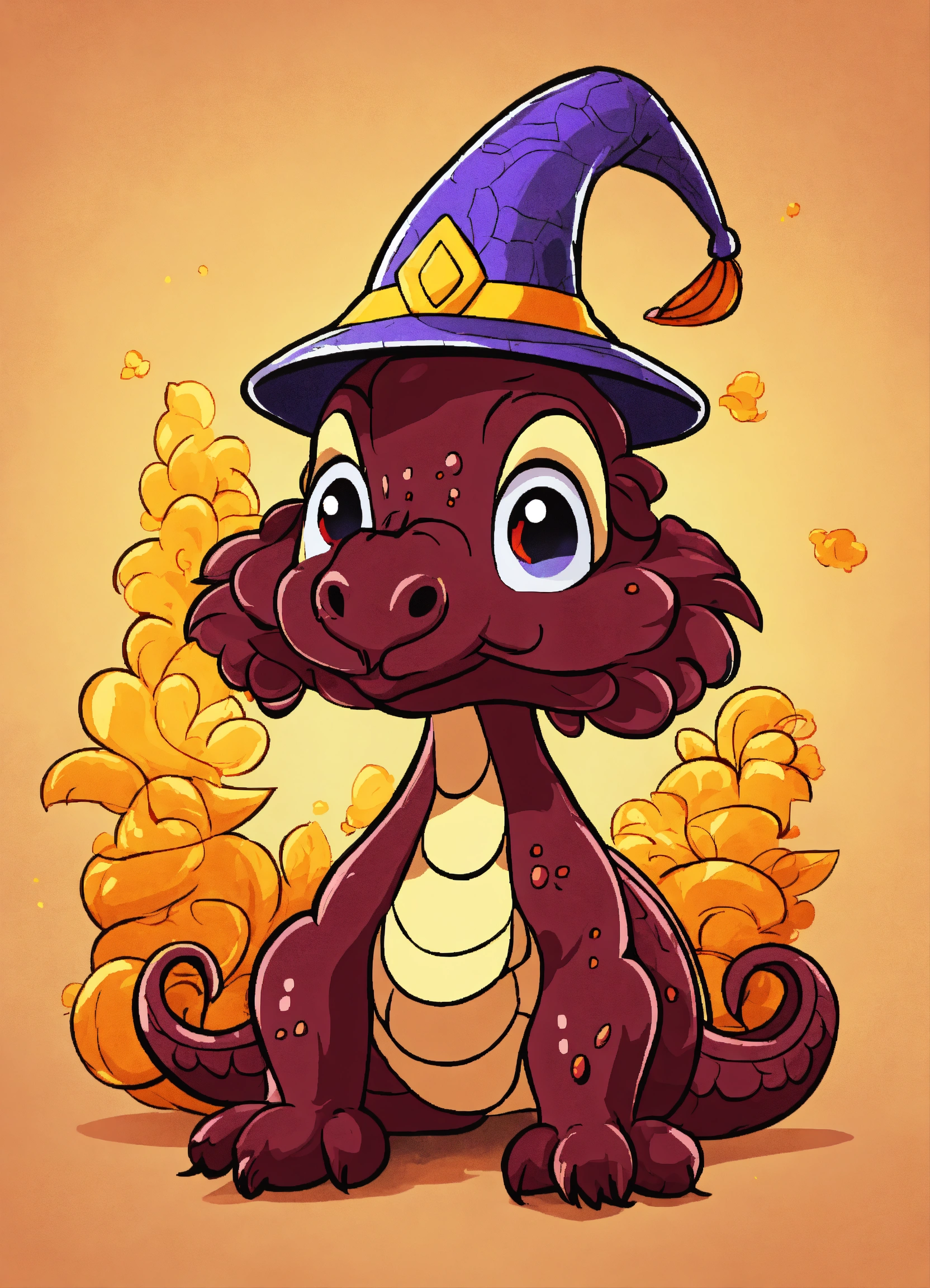 Lexica - Premium vector cute cartoon illustration of a wizard Style Hydra