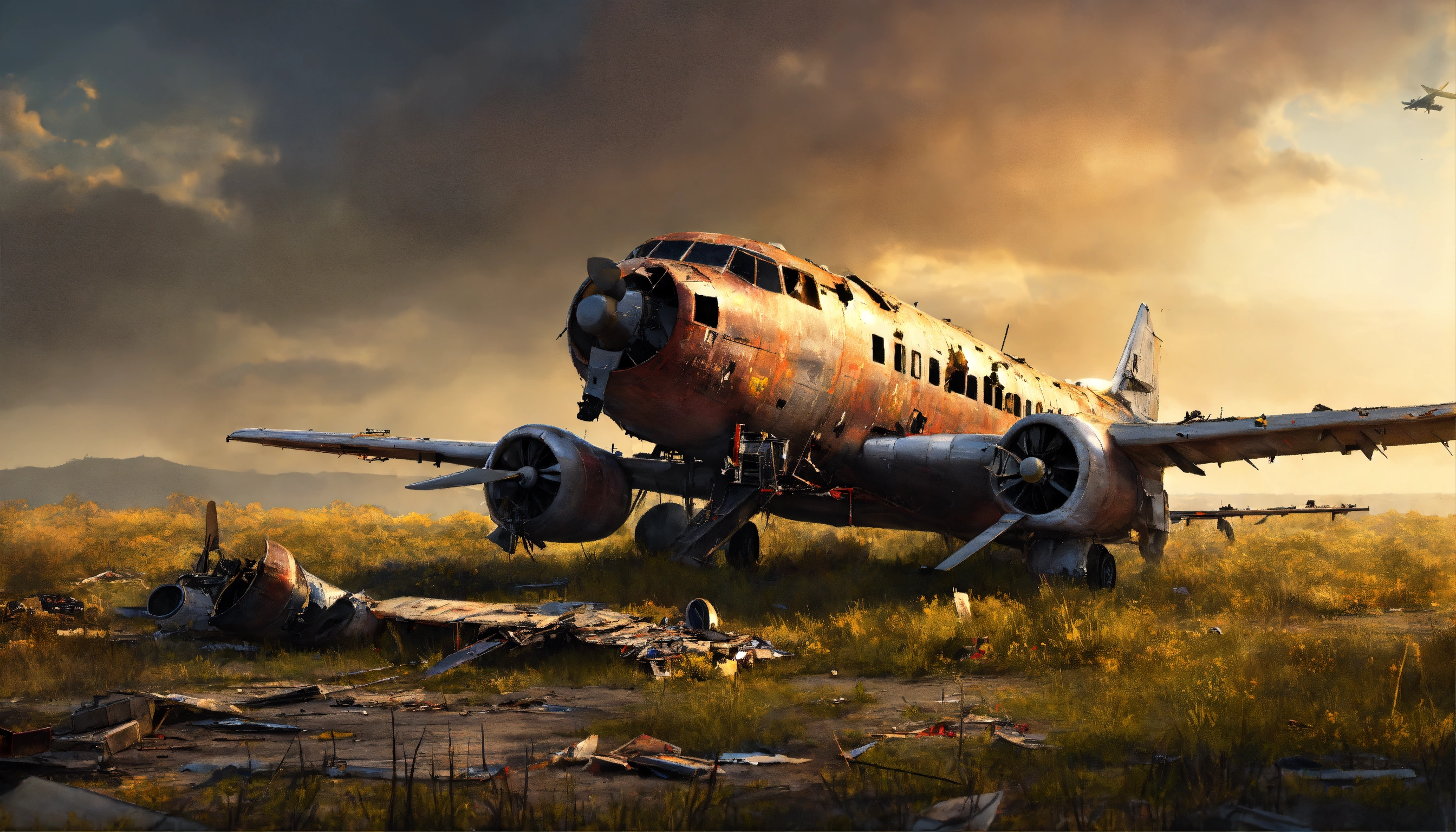 Lexica - Post apocalypse crashed passenger plane