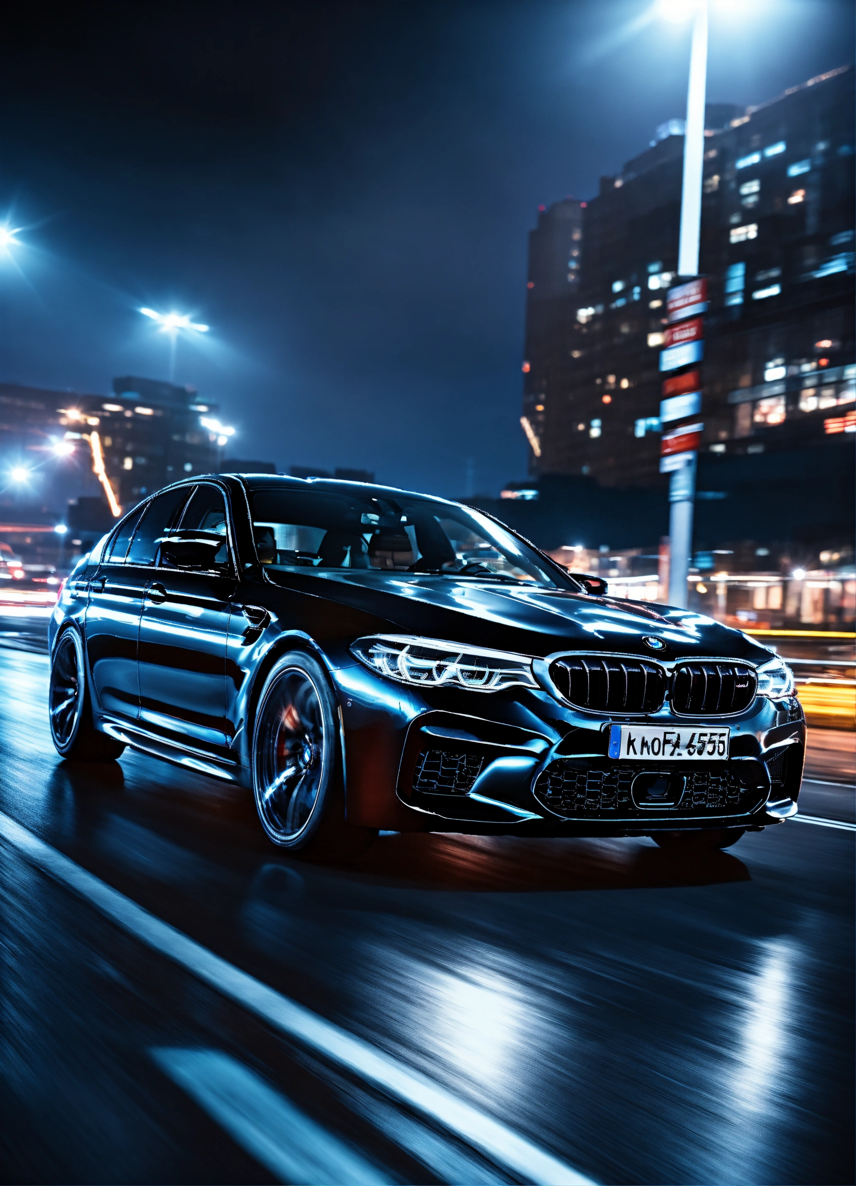 Lexica - Extremly detailed picture of chrome black BMW M5 competiton ...