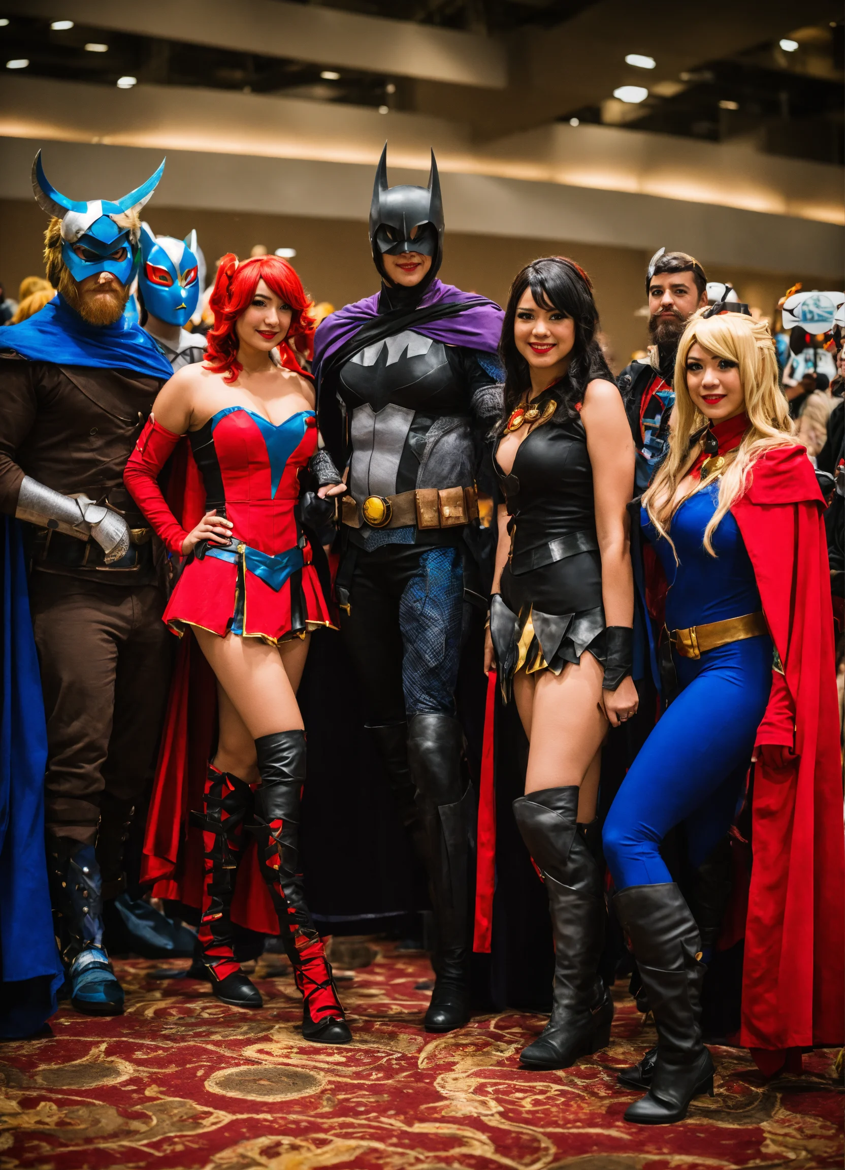 Lexica - Comic con group photo, lots of different cosplay, shot on Sony ...