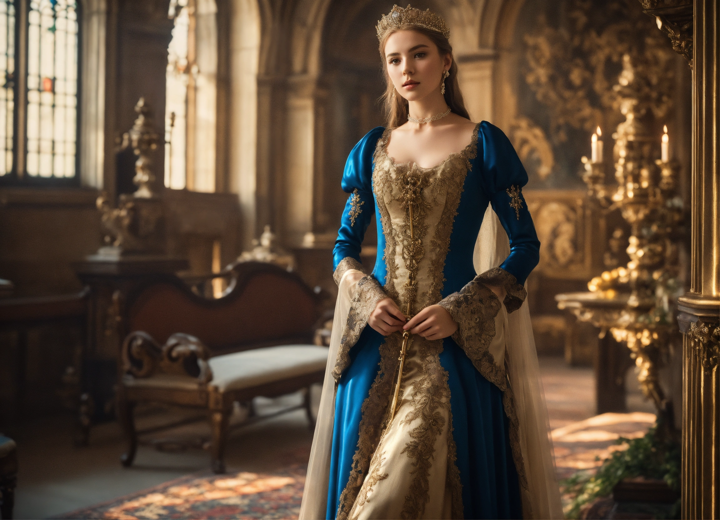 Lexica - Fine art portrait photography, medieval setting, full body ...