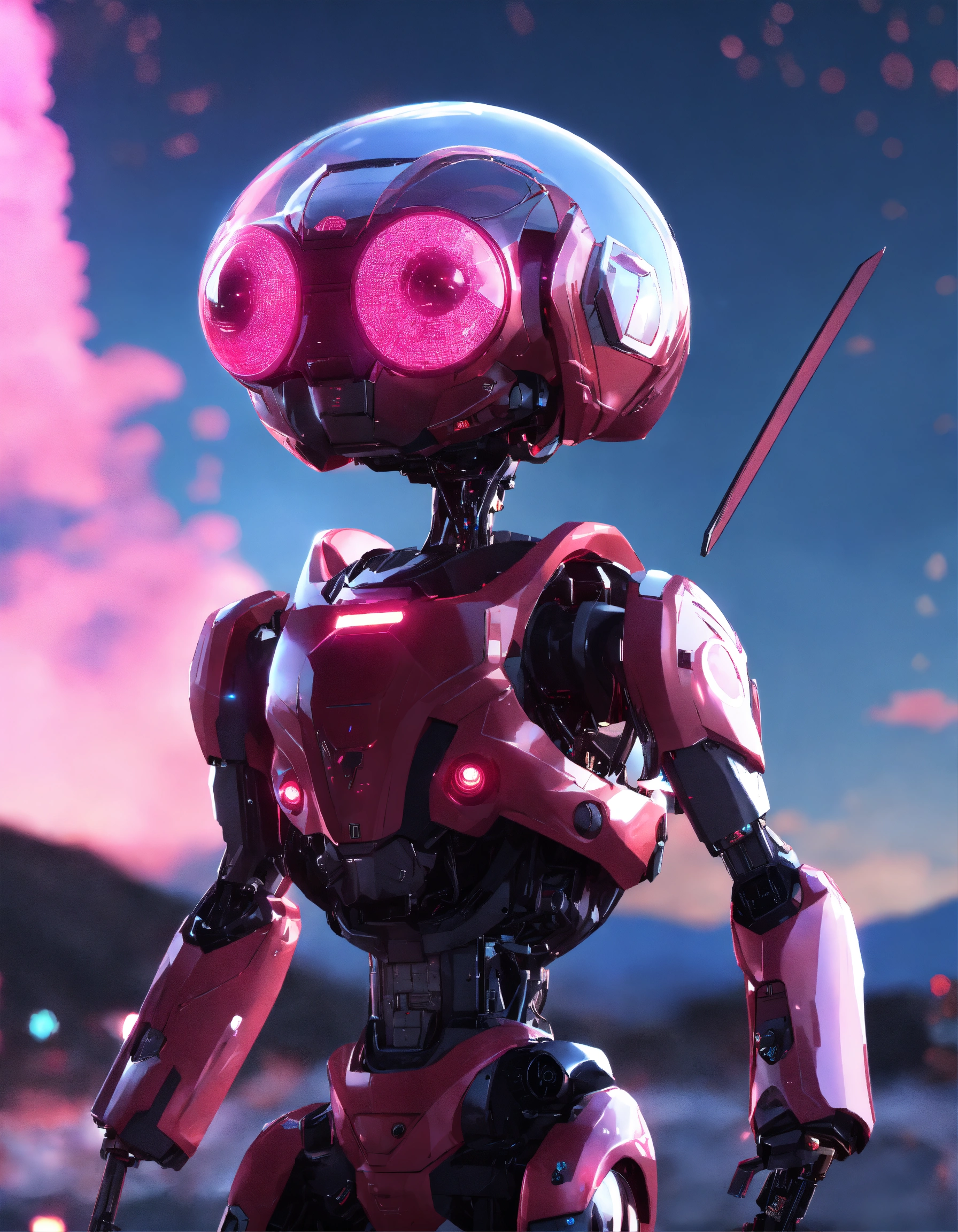 Lexica - An adorable translucent polycarbonate robot that looks like an ...