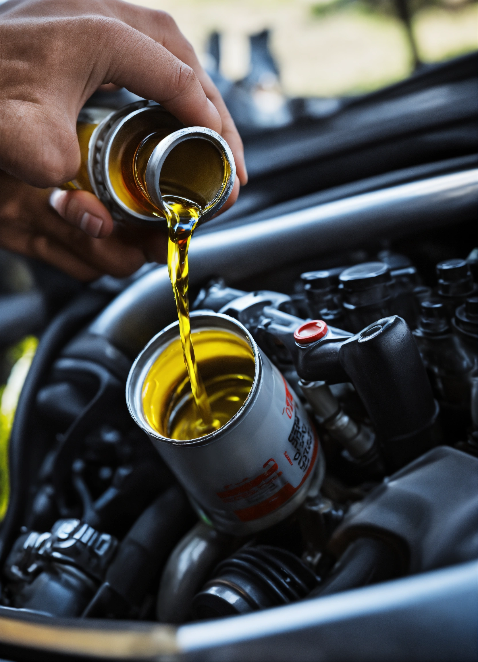 Lexica - Changing car engine oil, ultra-realistic in ultra-definition 32k.