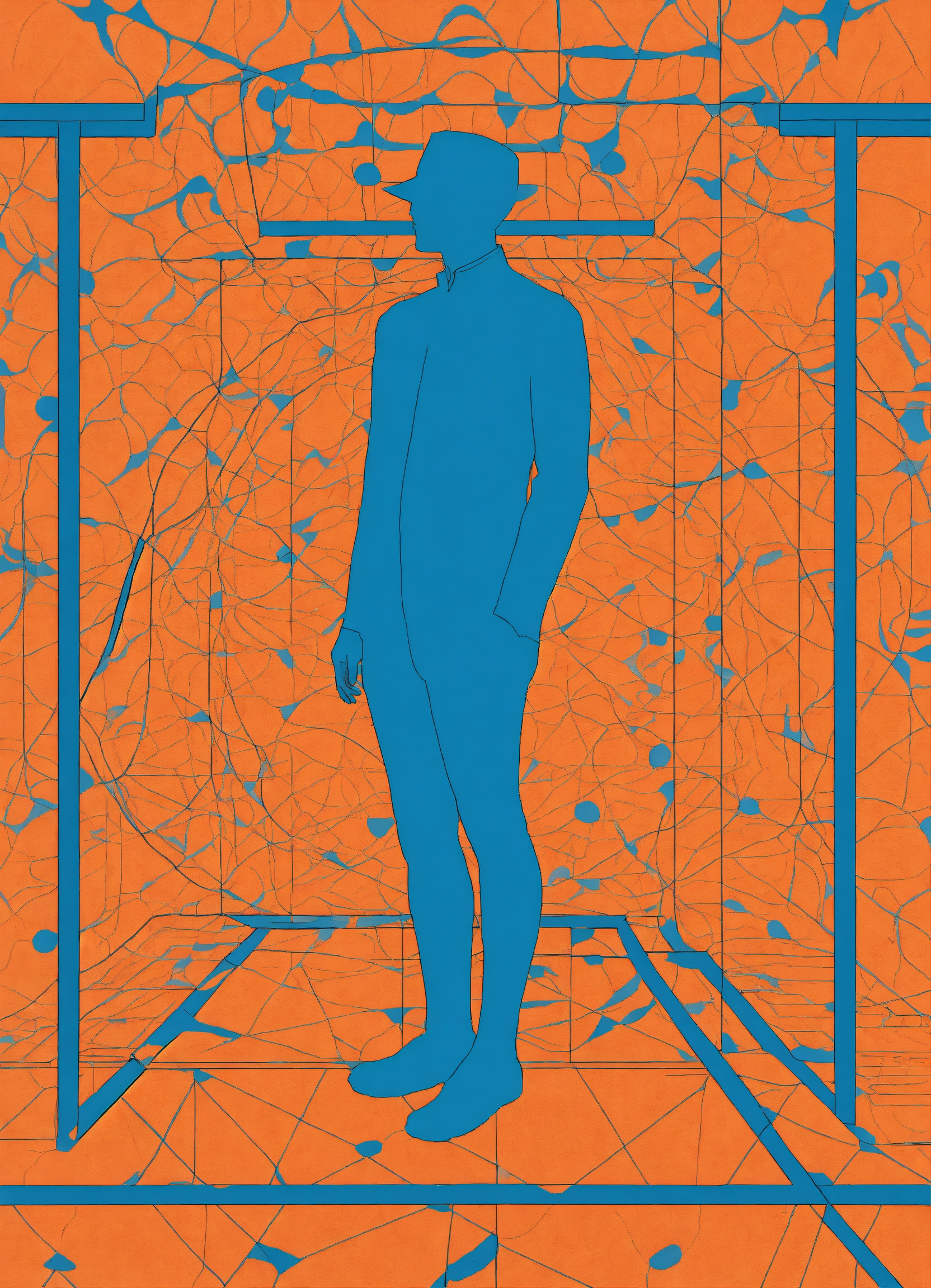 Lexica - Outline of small human body gazing into the 4 corners of the ...