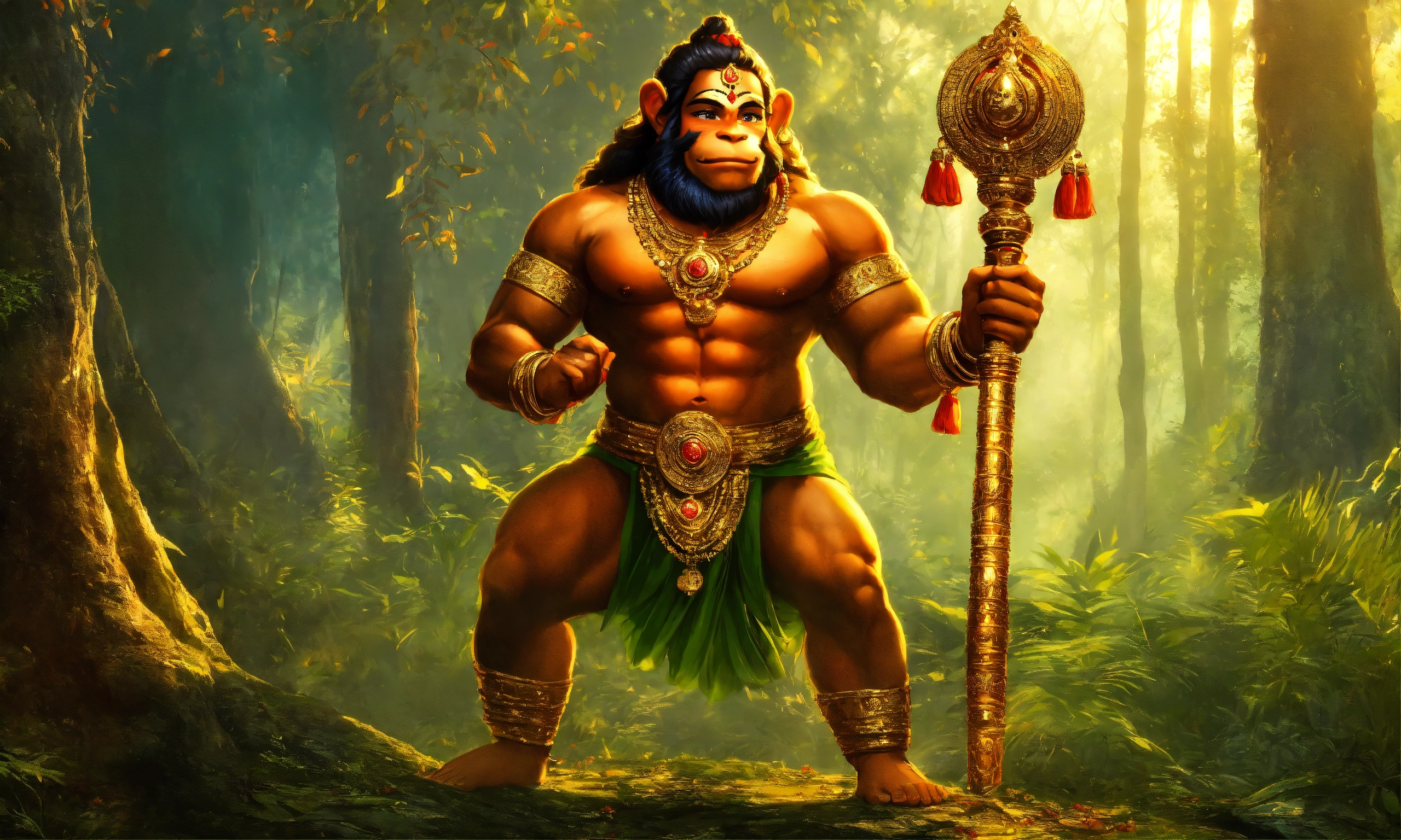 Lexica - Hanuman very realistic ,srong body ,perfect face and body ...