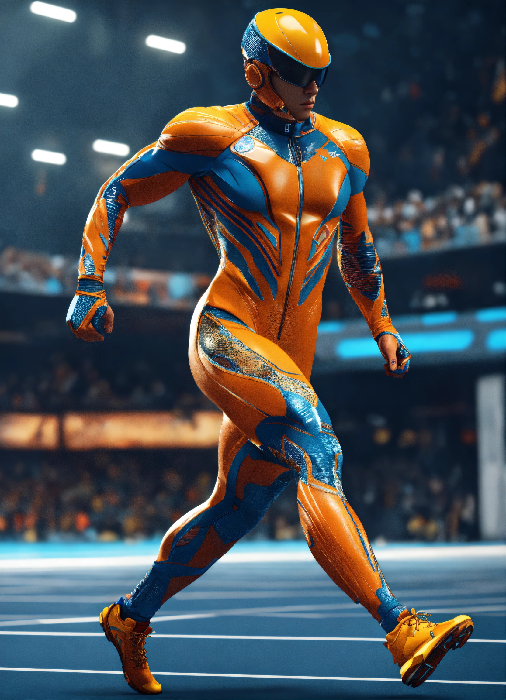 Lexica - Futuristic athlete designs, hard edges, complex and vibrant ...