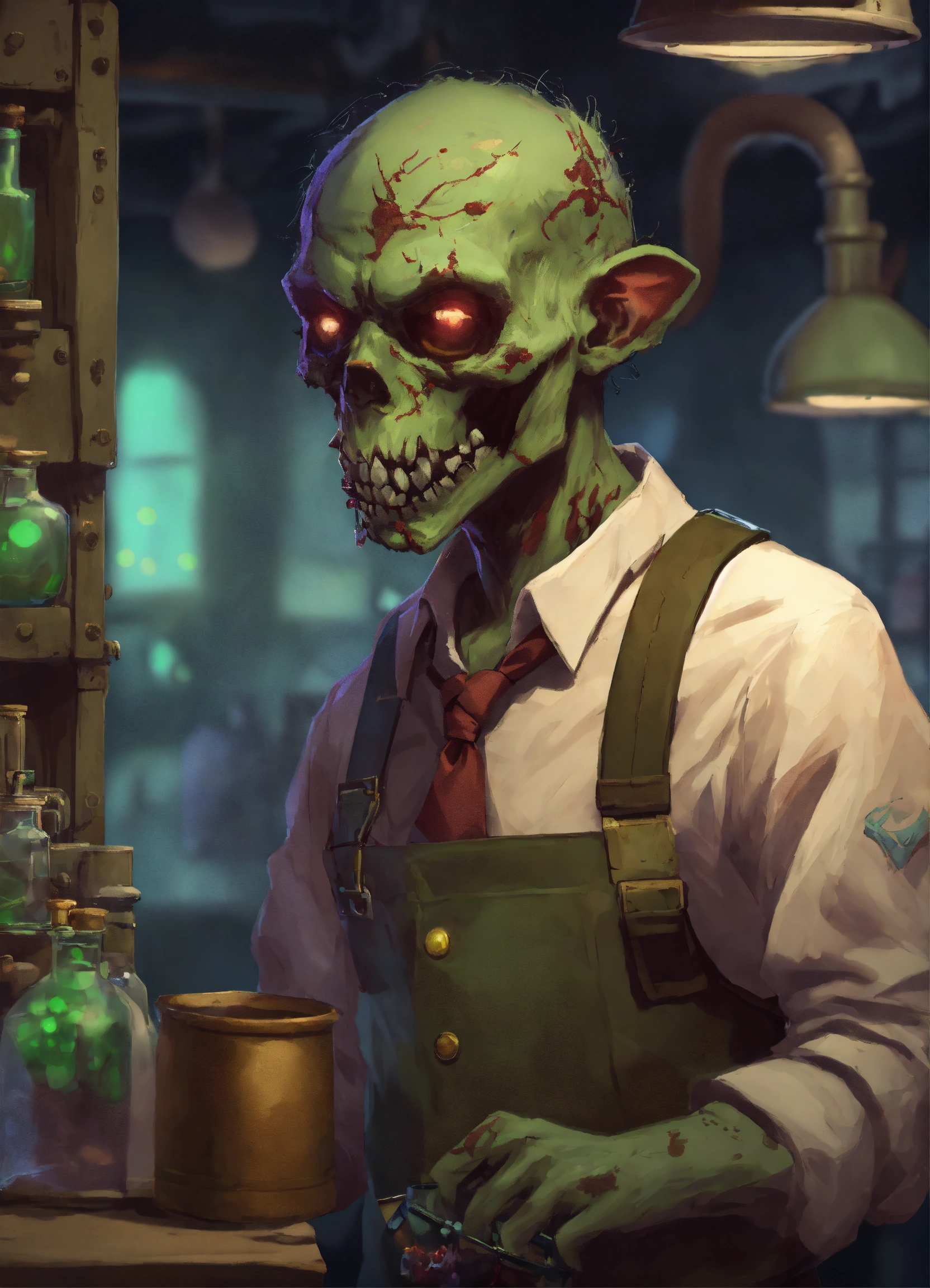 Lexica - V5.2 PROMPTportrait of a anthropomorphic cute zombie salesman ...