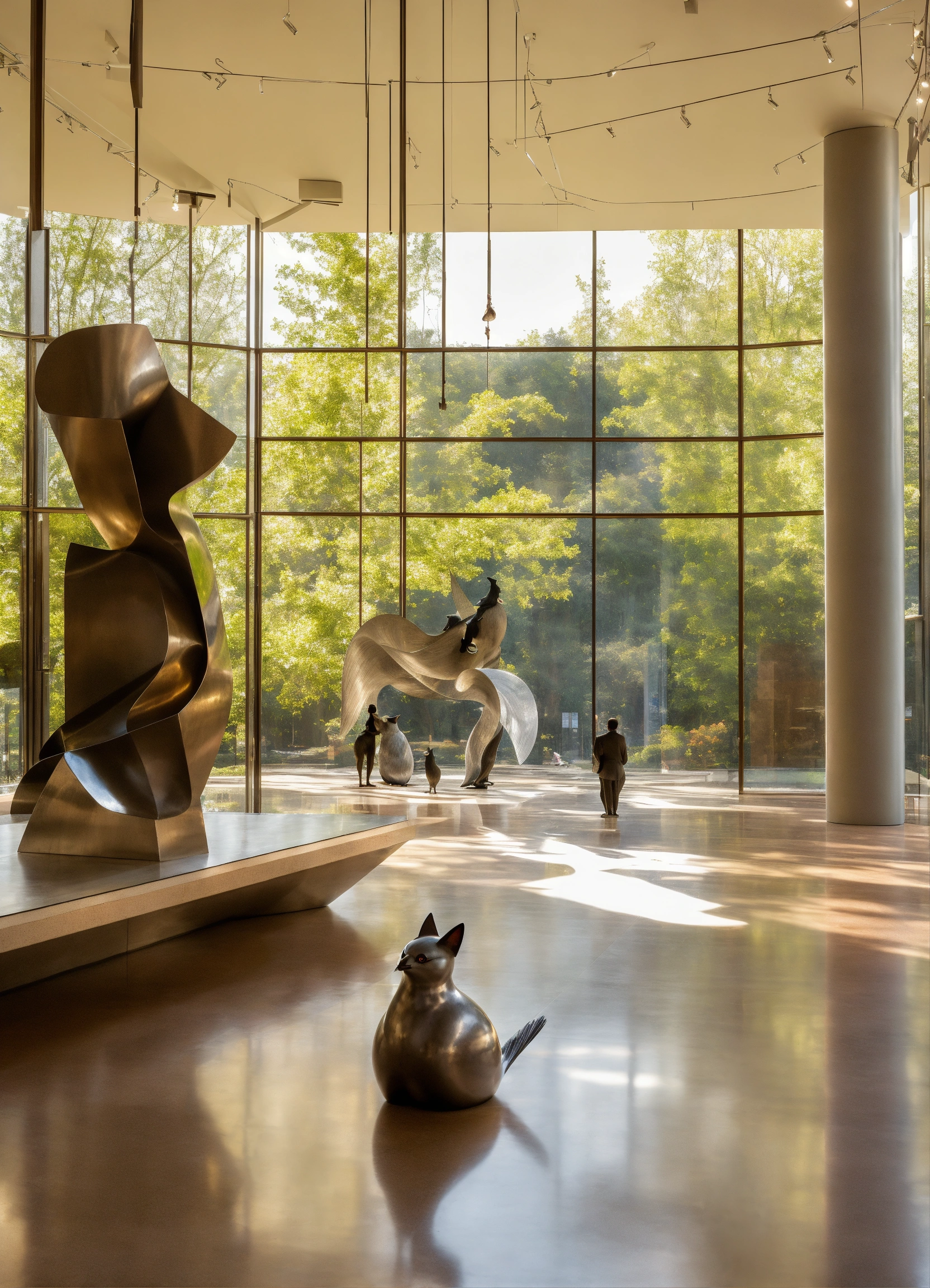 Lexica - Imagine a museum or gallery with a serene and contemplative ...