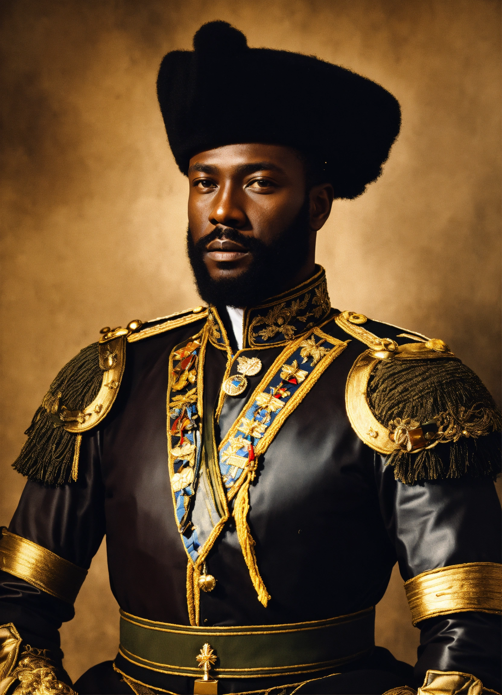 Lexica - A black king david in military uniform