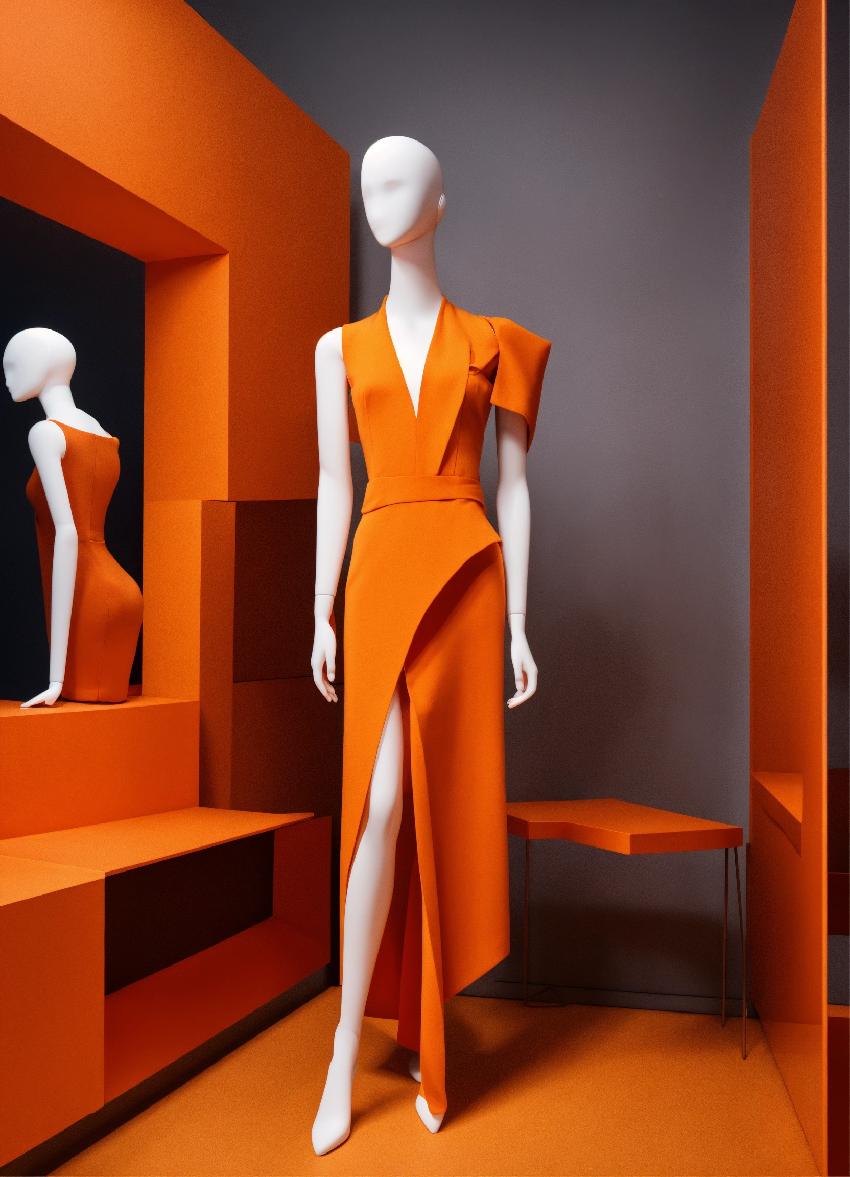 Lexica - Random creative mannequin designs, angular shapes, cartoony ...