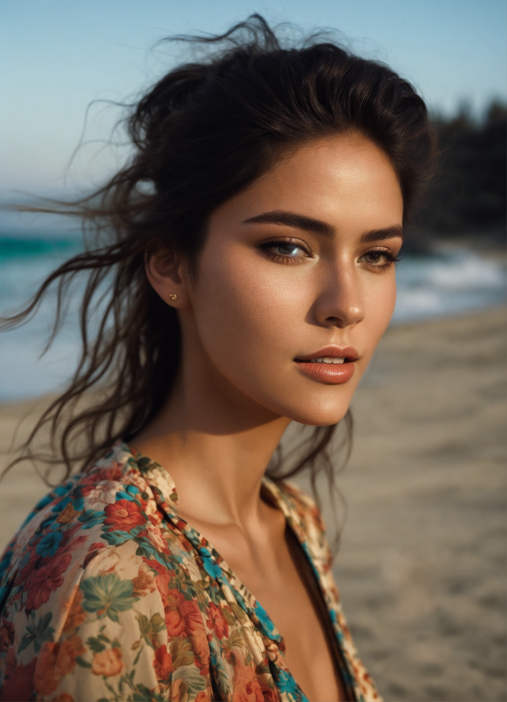 Lexica - Portrait of beautiful latin fashion model , dreamy, photoshoot ...