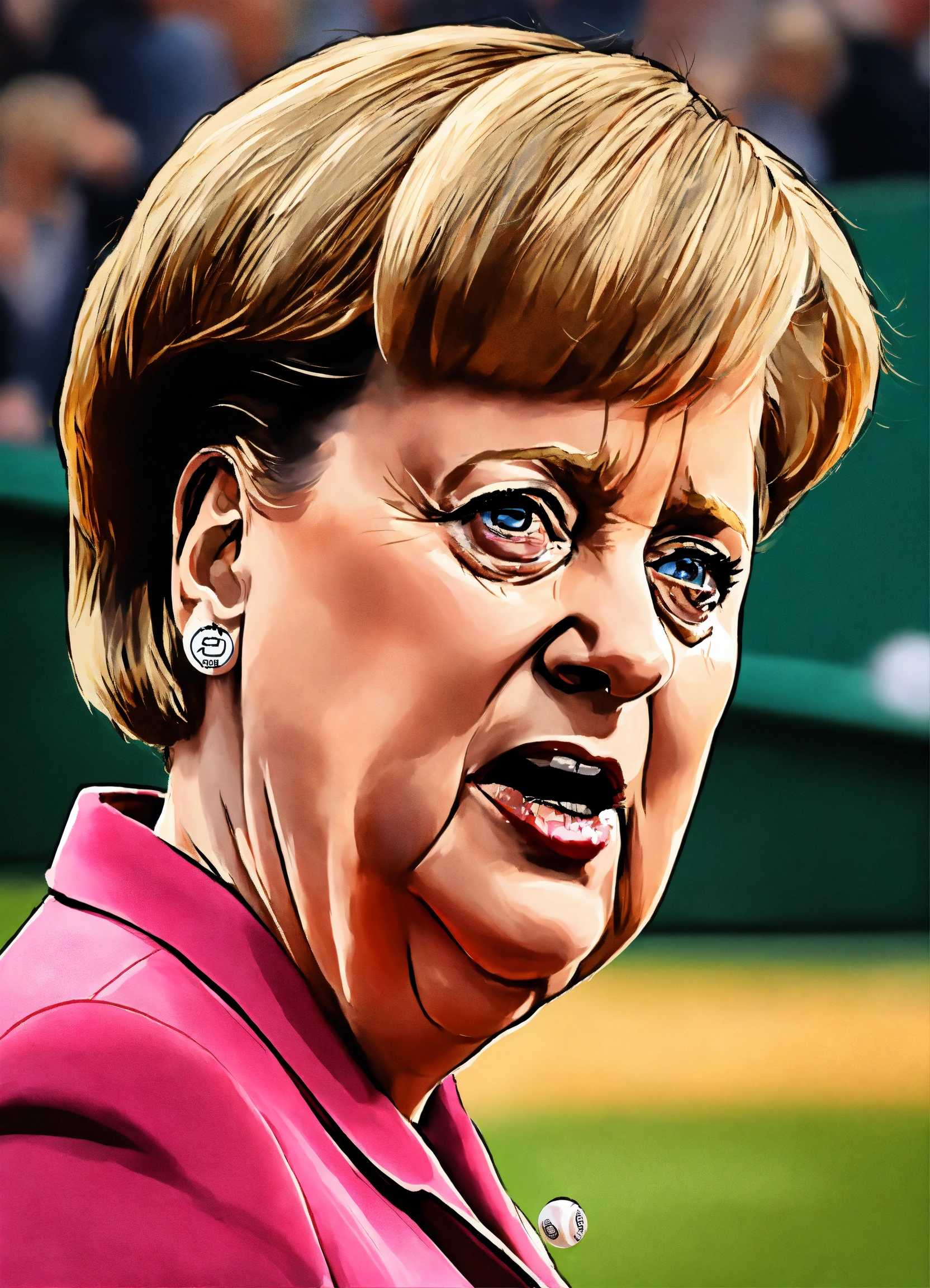 Lexica - Angela Merkel dropped the ball at Wimbledon. caricature ...