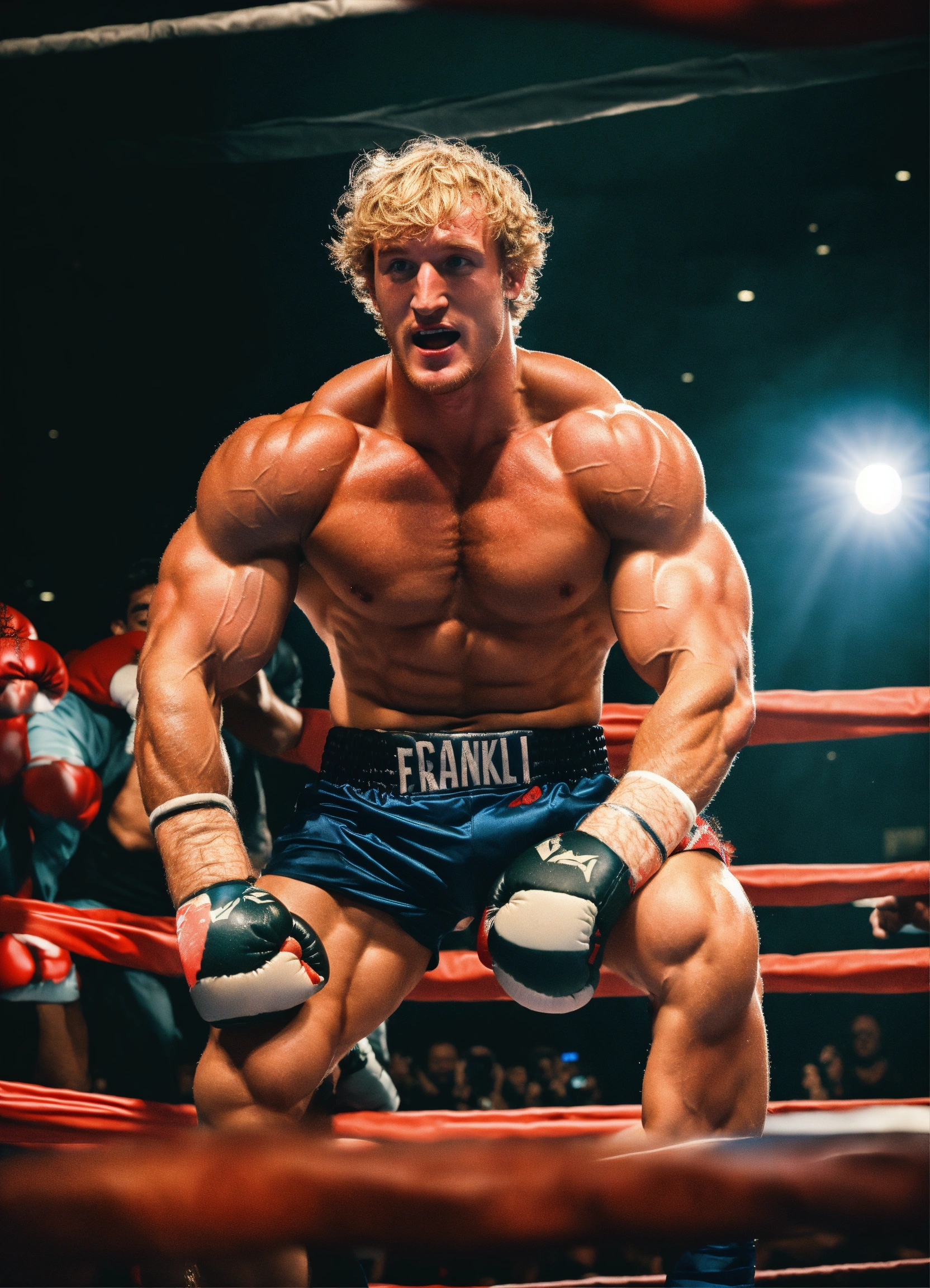 Lexica - Logan Paul, jacked, steroids, Boxing Ring, Victory, Happy ...