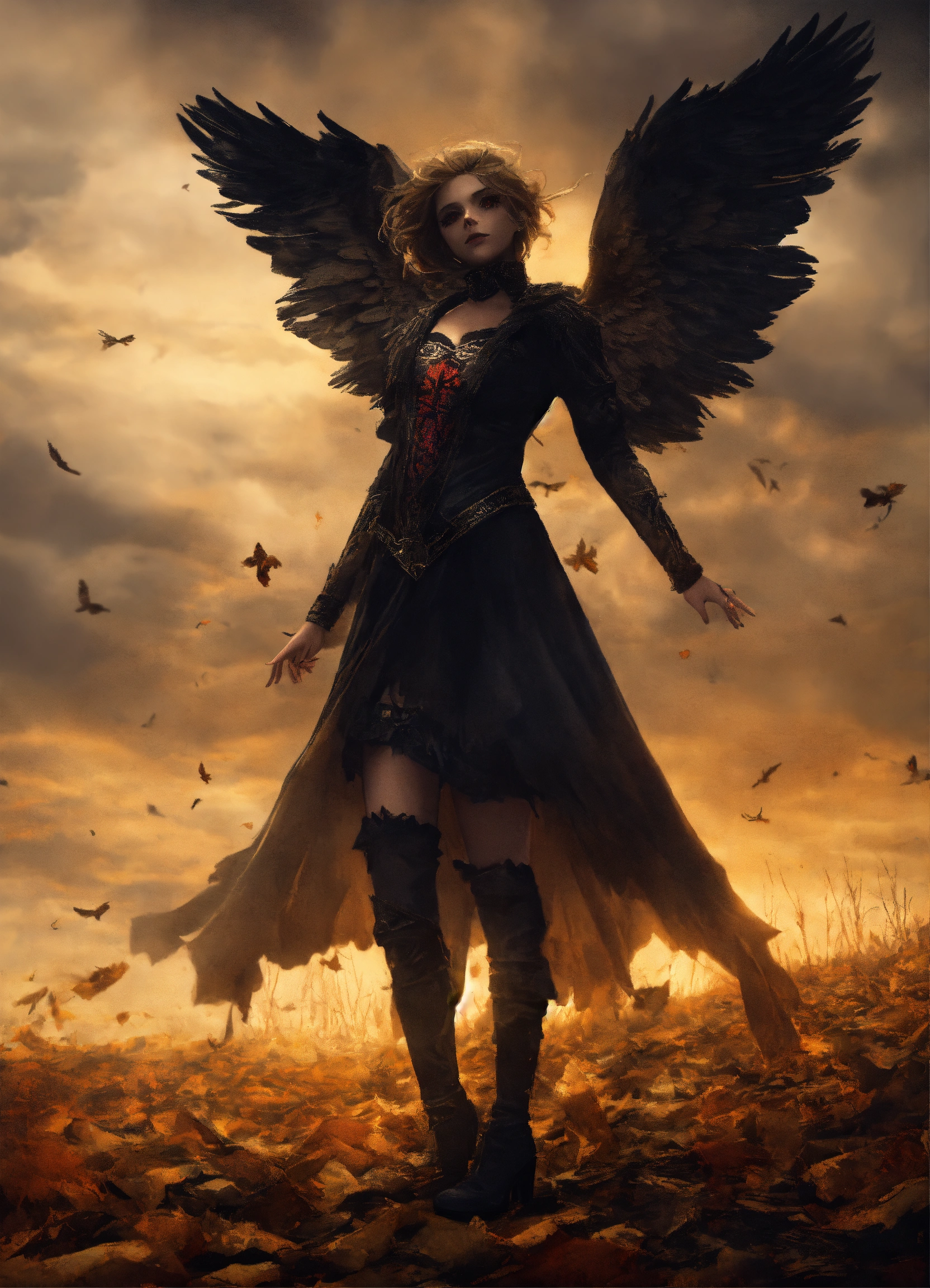 Lexica - Fallen angel, fall from the sky, creepy, character