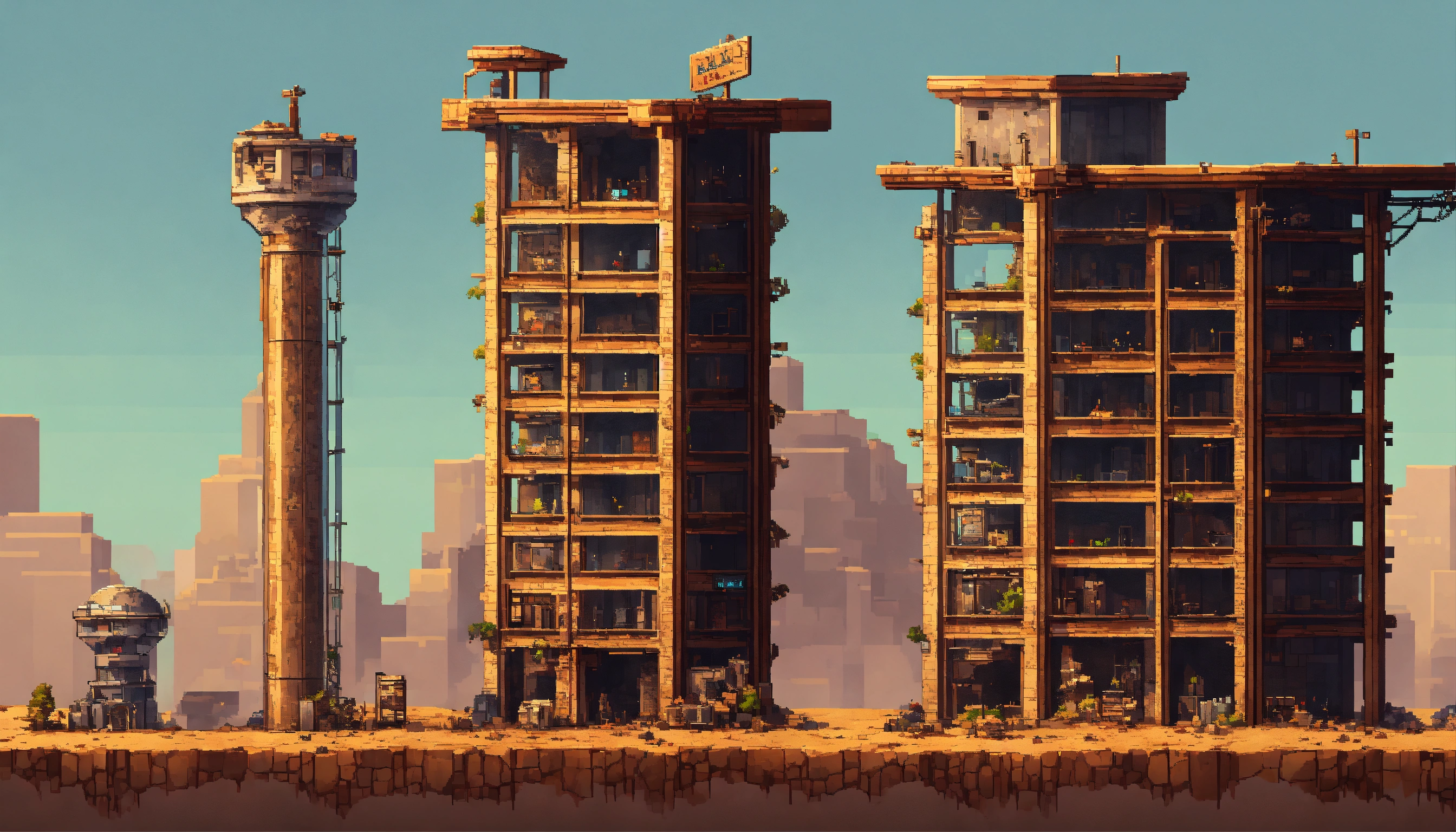 Lexica - Simple clean pixel perfect 2d isometric sprites of an post ...