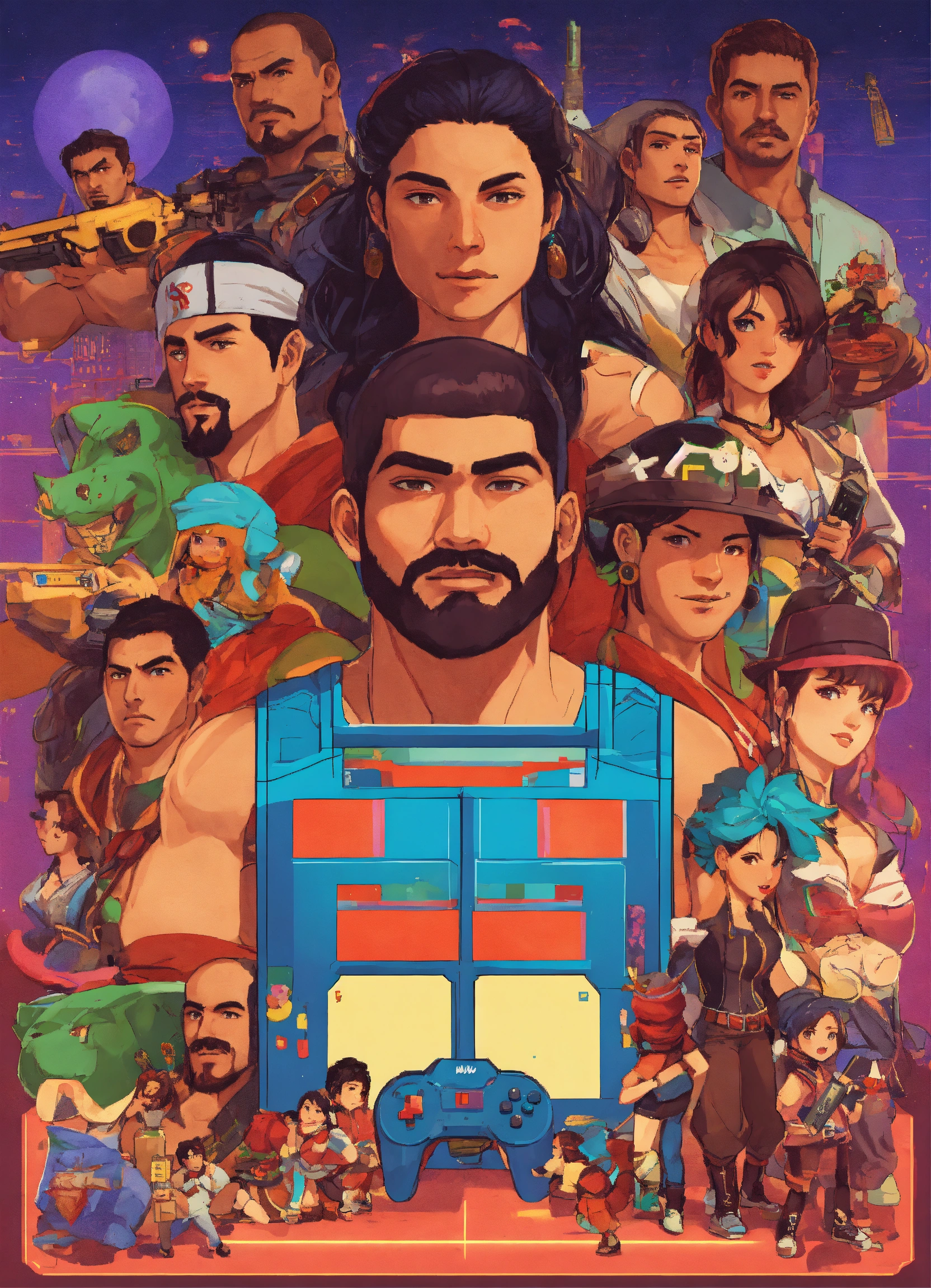 Lexica - 16bit mexican and hispanic and asian characters with video ...