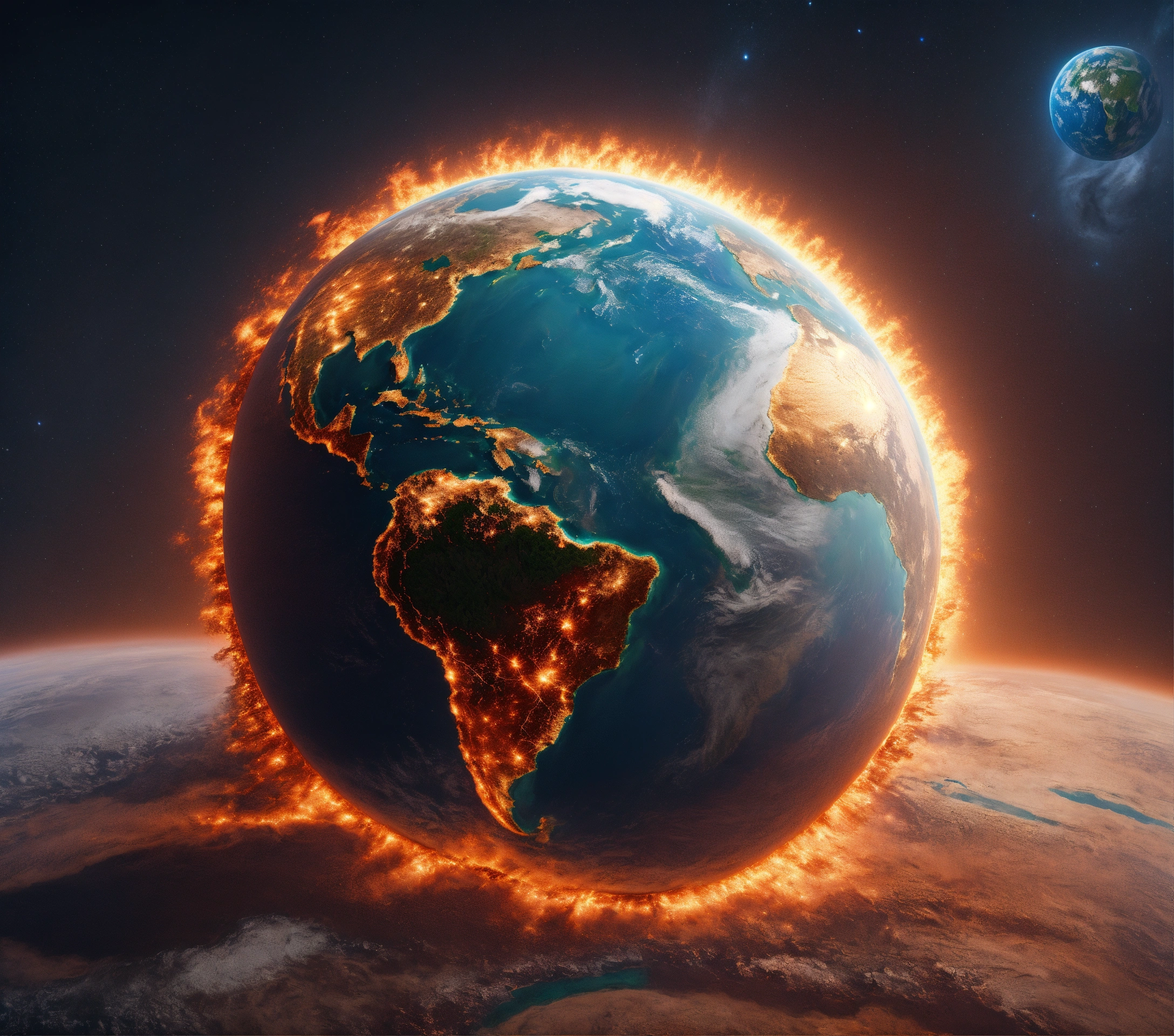 Lexica - Image of a dying Earth from space, environmental degradation ...