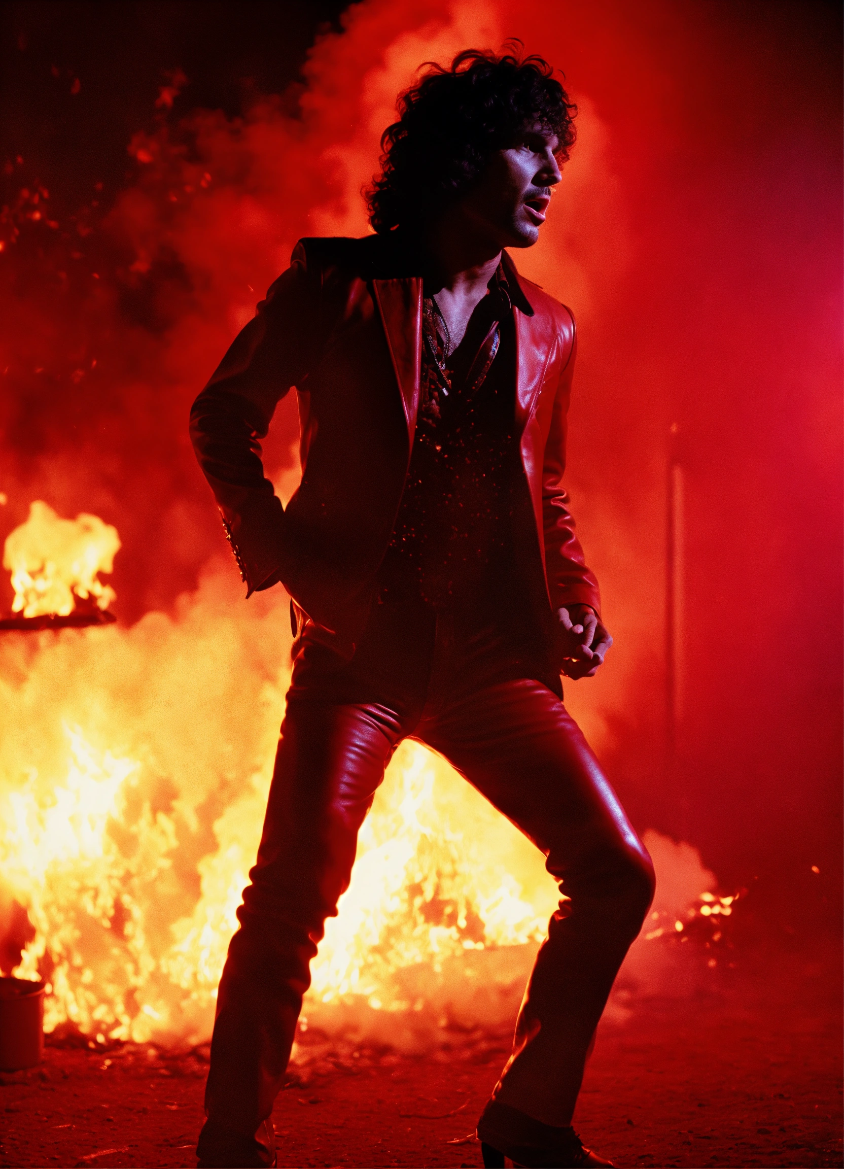 Lexica - In silhouette Jim Morrison of the Doors, his face in the ...