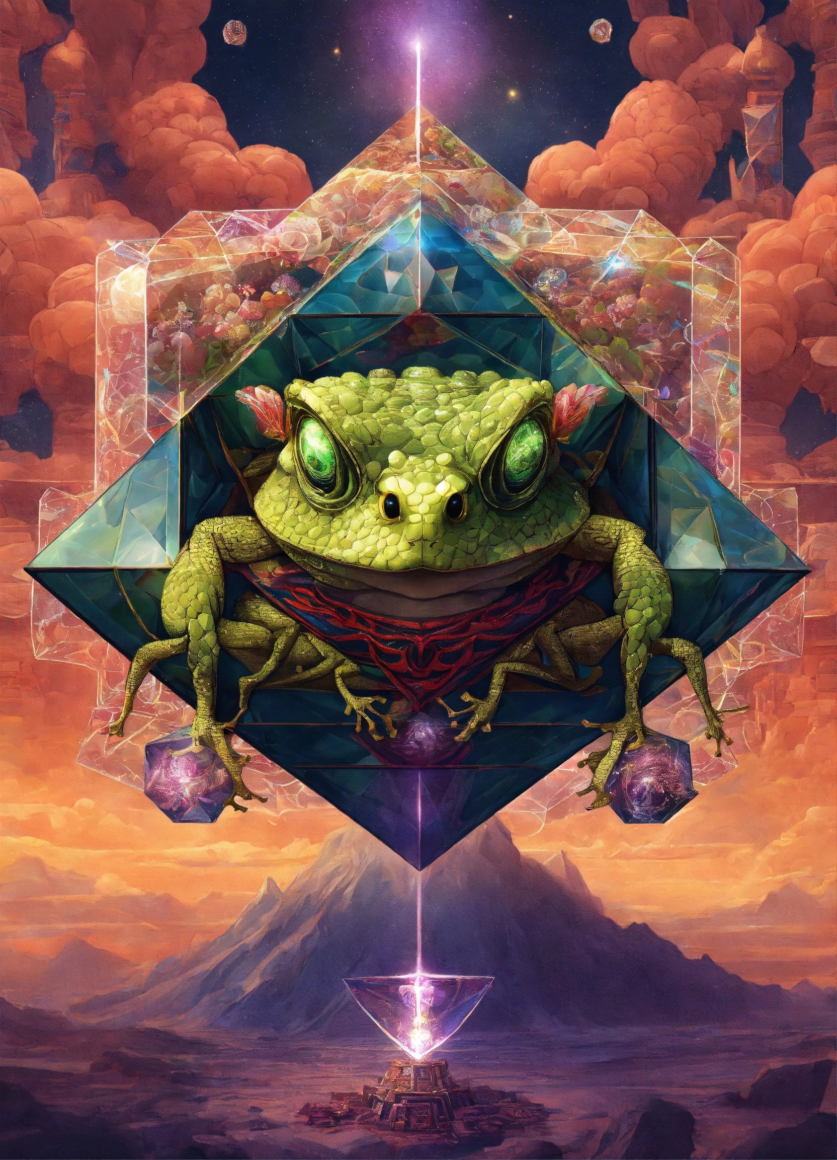 Lexica - Diamond Toad That is Samurai warrior that is meditating in a ...