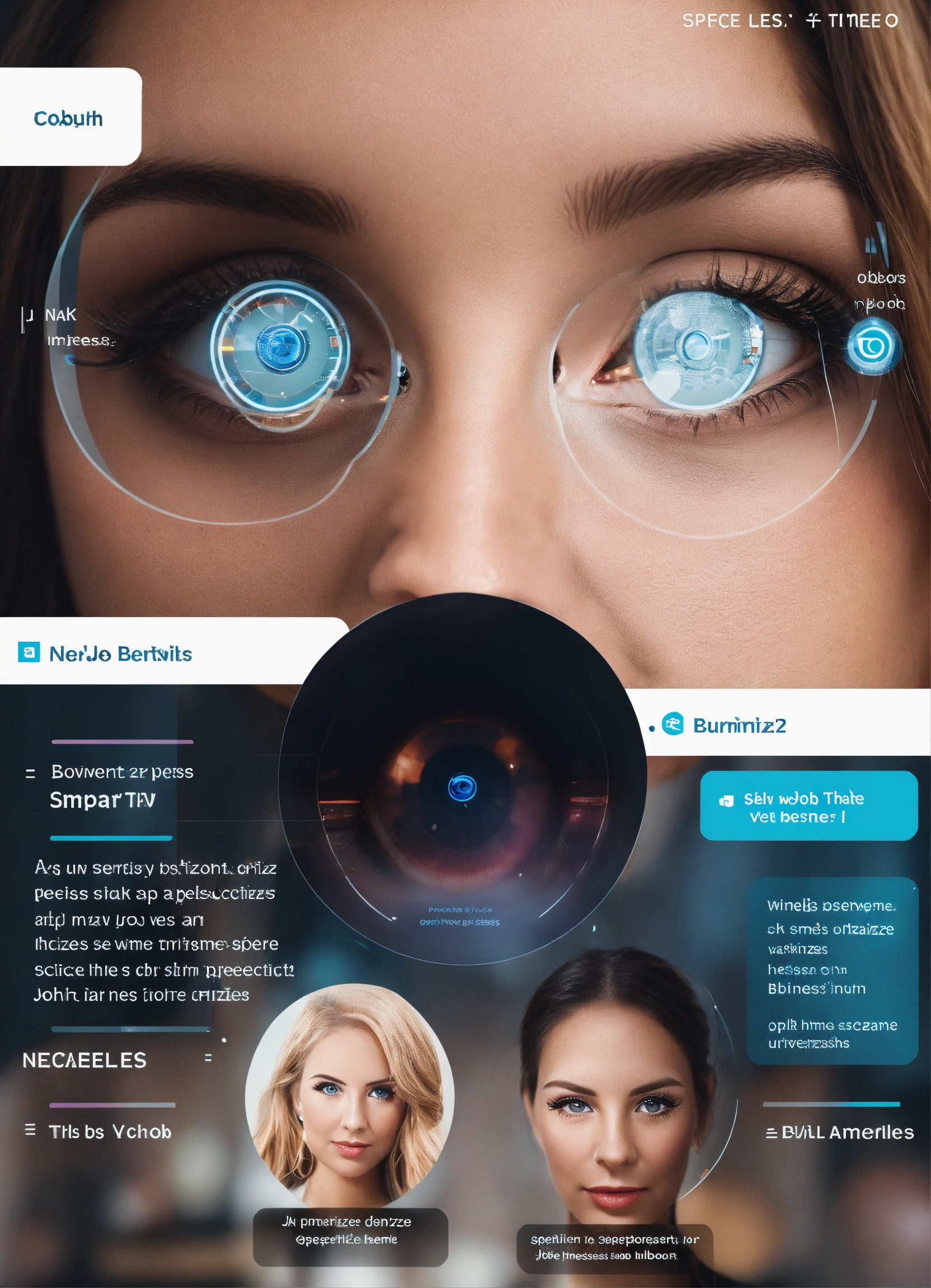 Lexica - A person has these smart contact lenses on, so she is in a ...