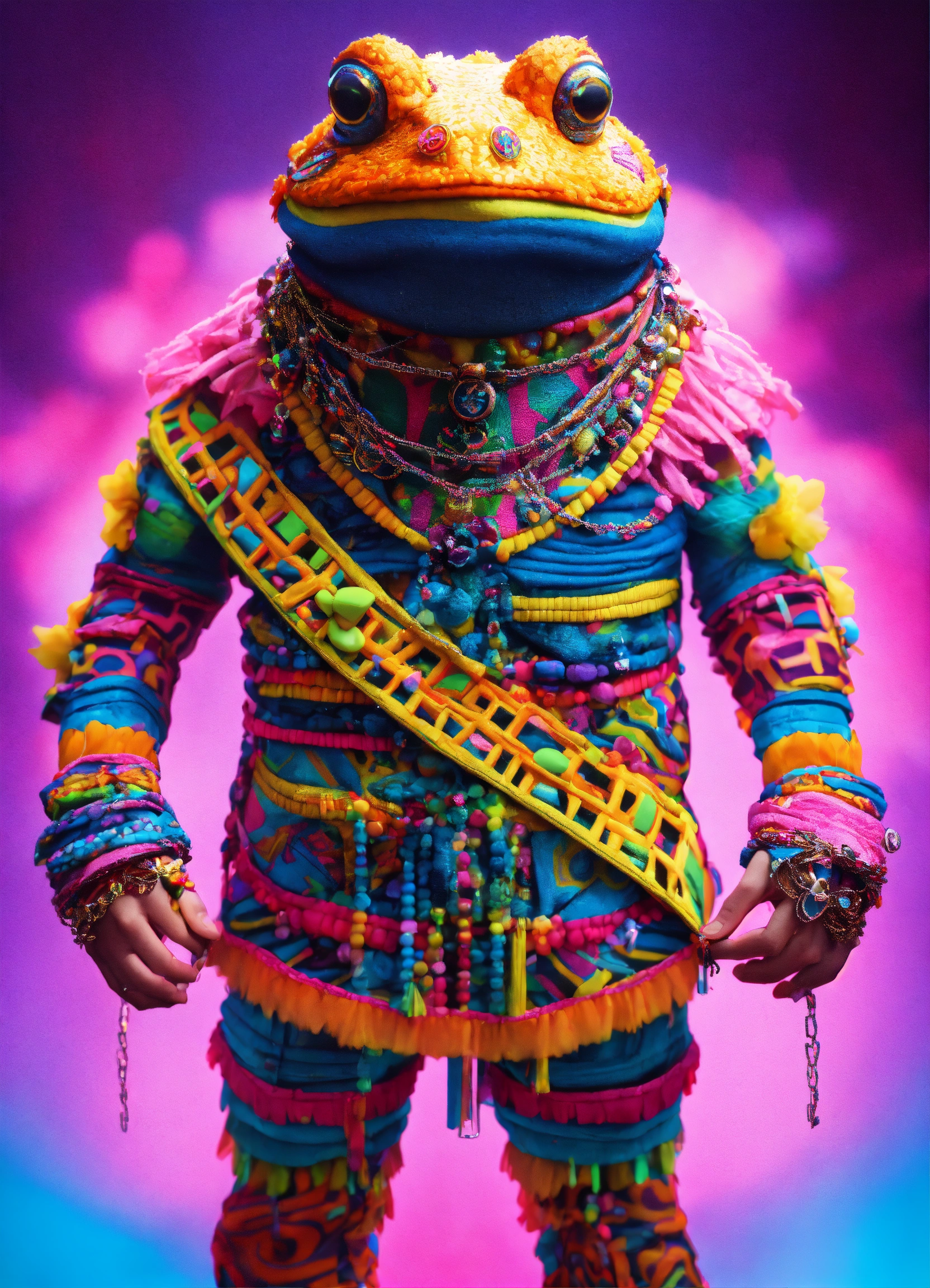 Lexica - Photorealistic Fashion Full body portrait A toad made out of ...