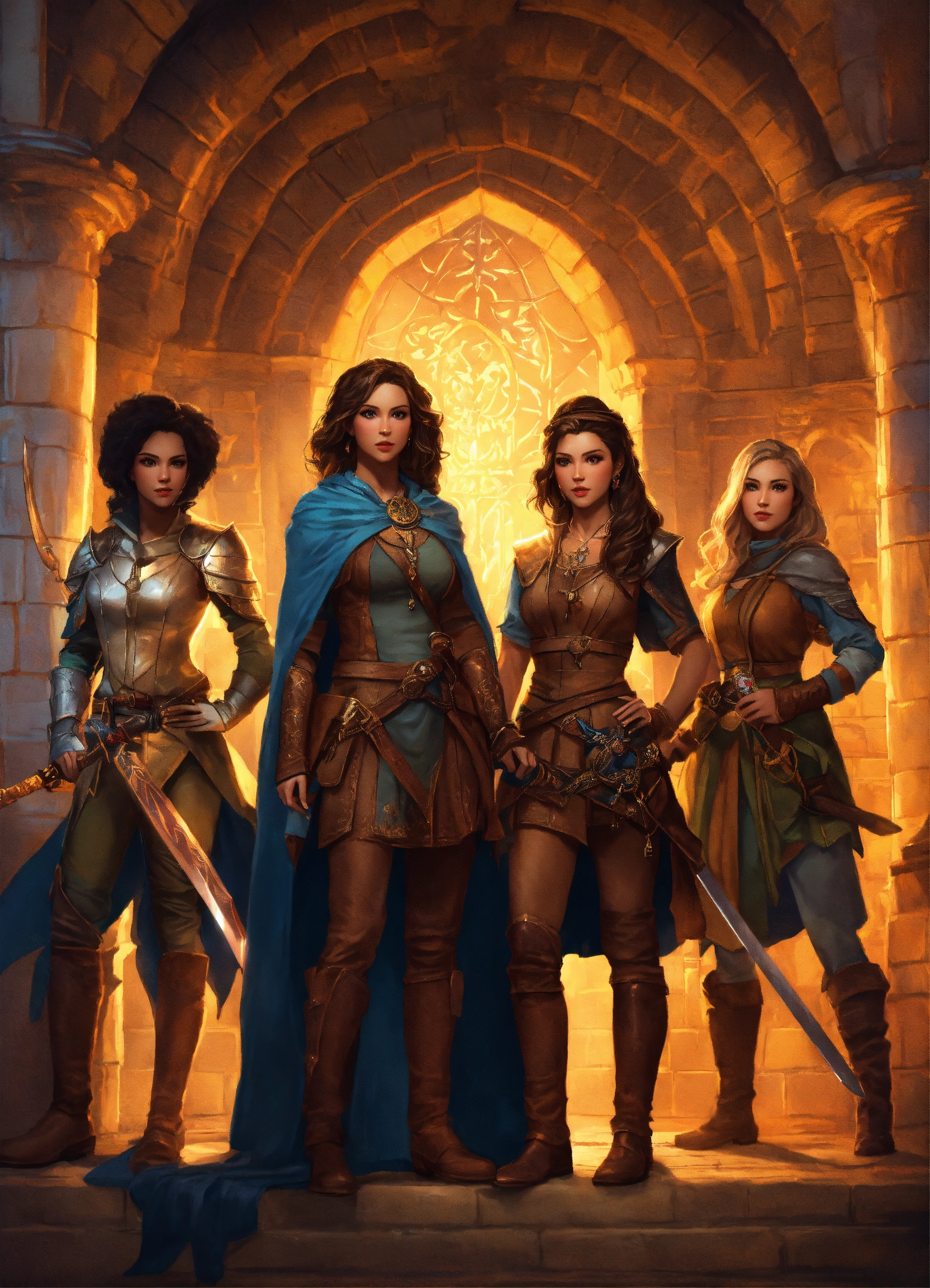 Lexica - Photorealistic Dungeons & Dragons women party of 4 adventurers ...