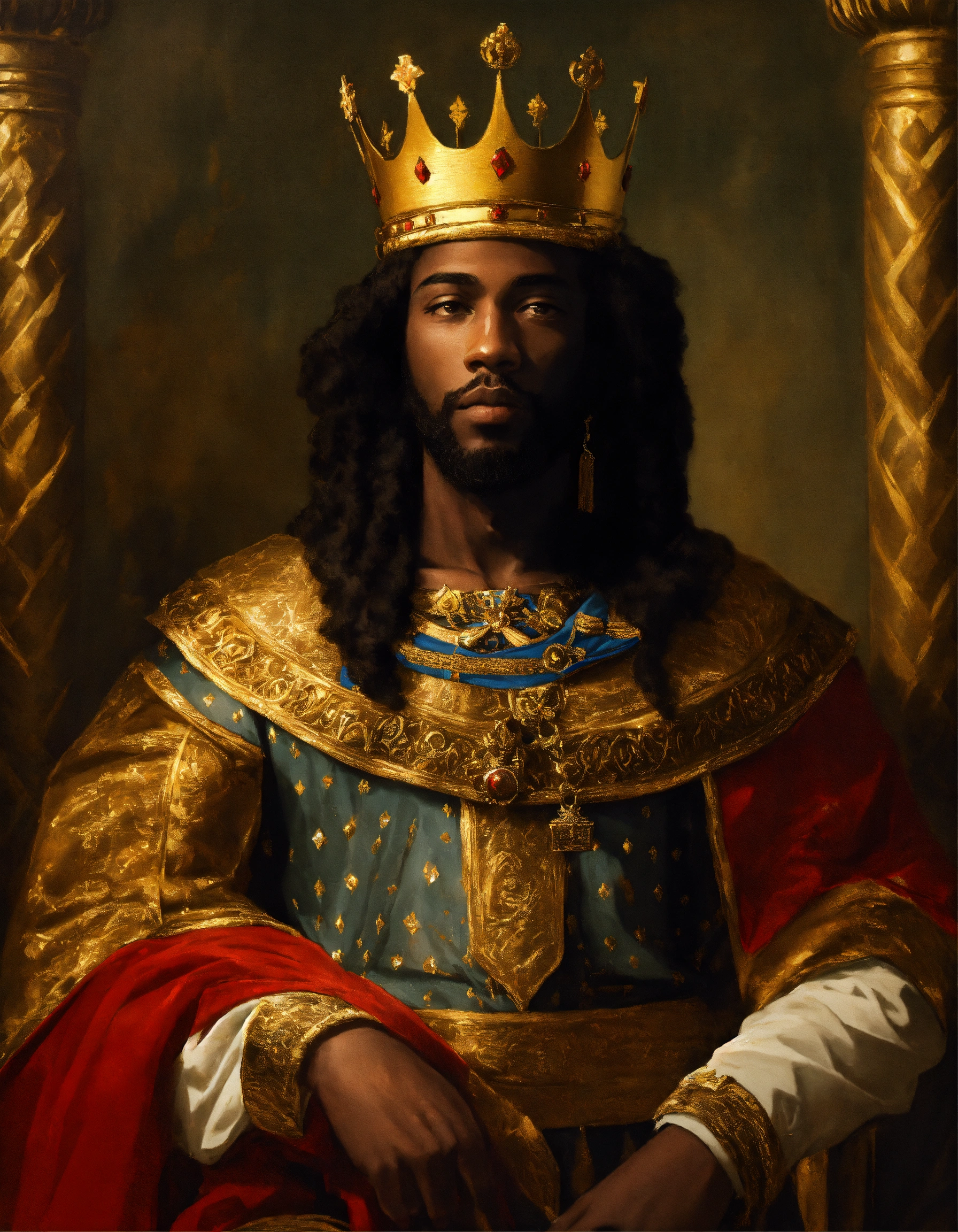 Lexica - A black king david with a royal crown