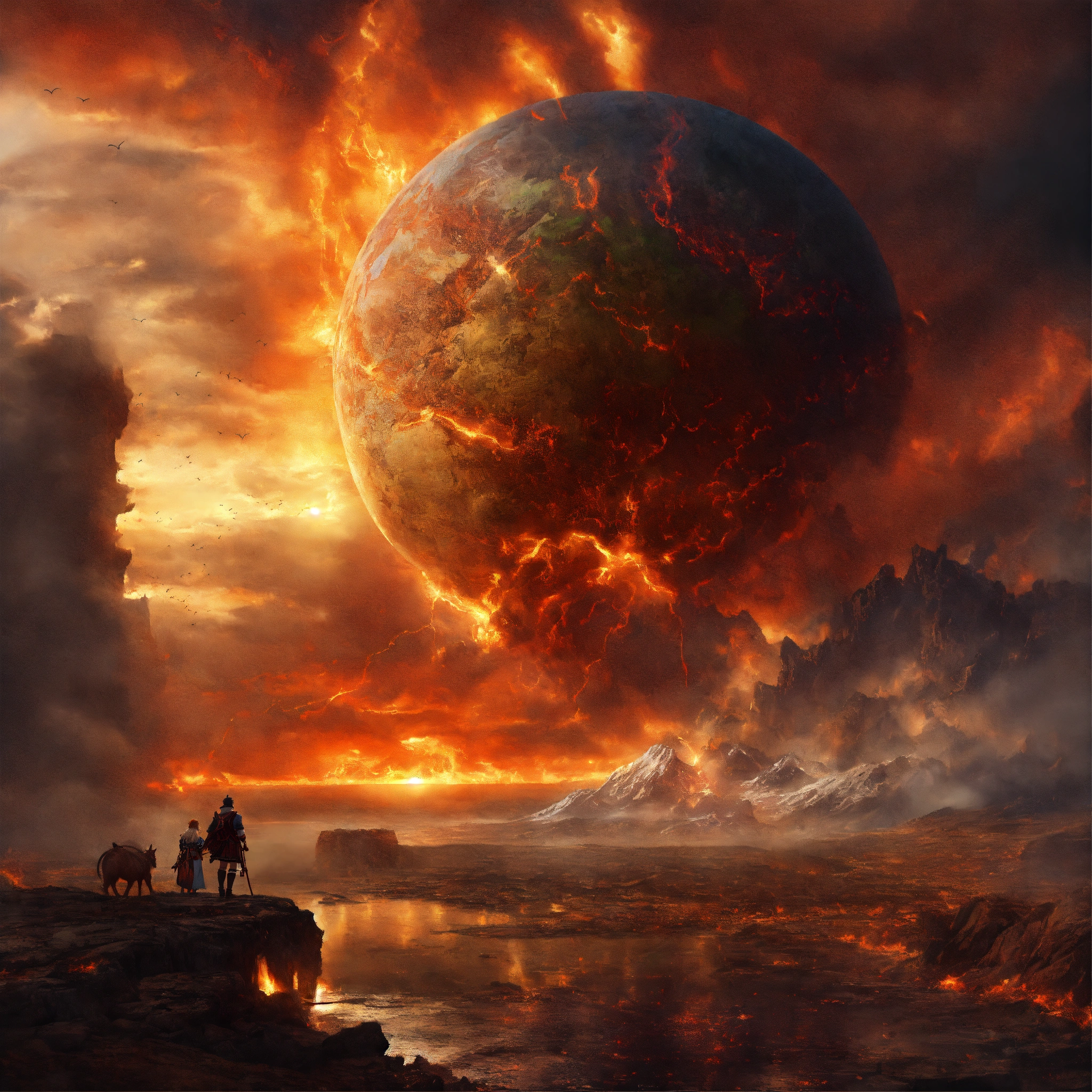 Lexica - End of the world, ragnarok, mythology, realistic