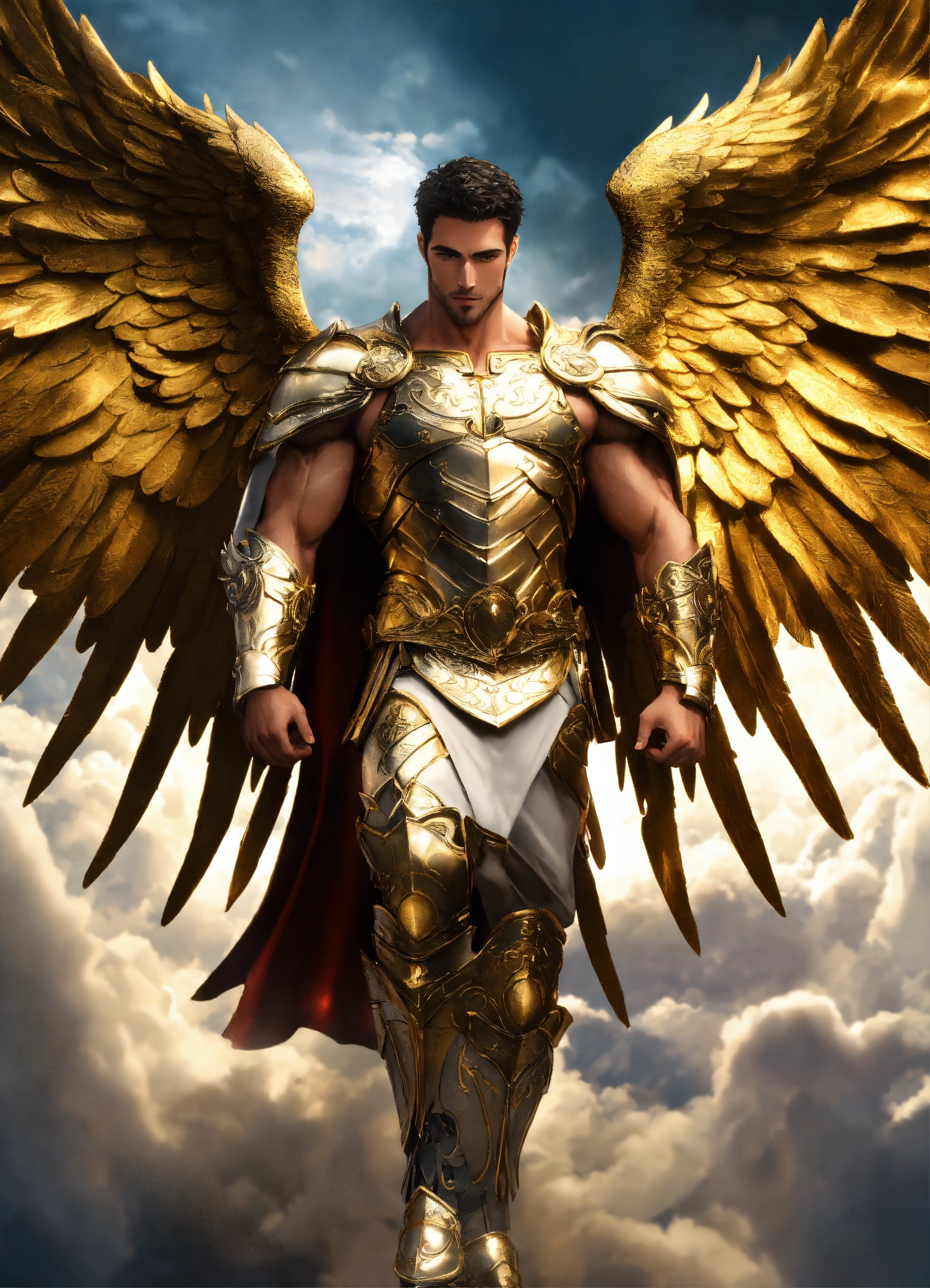 Lexica - A strong handsome white male angel god, a handsome god with ...