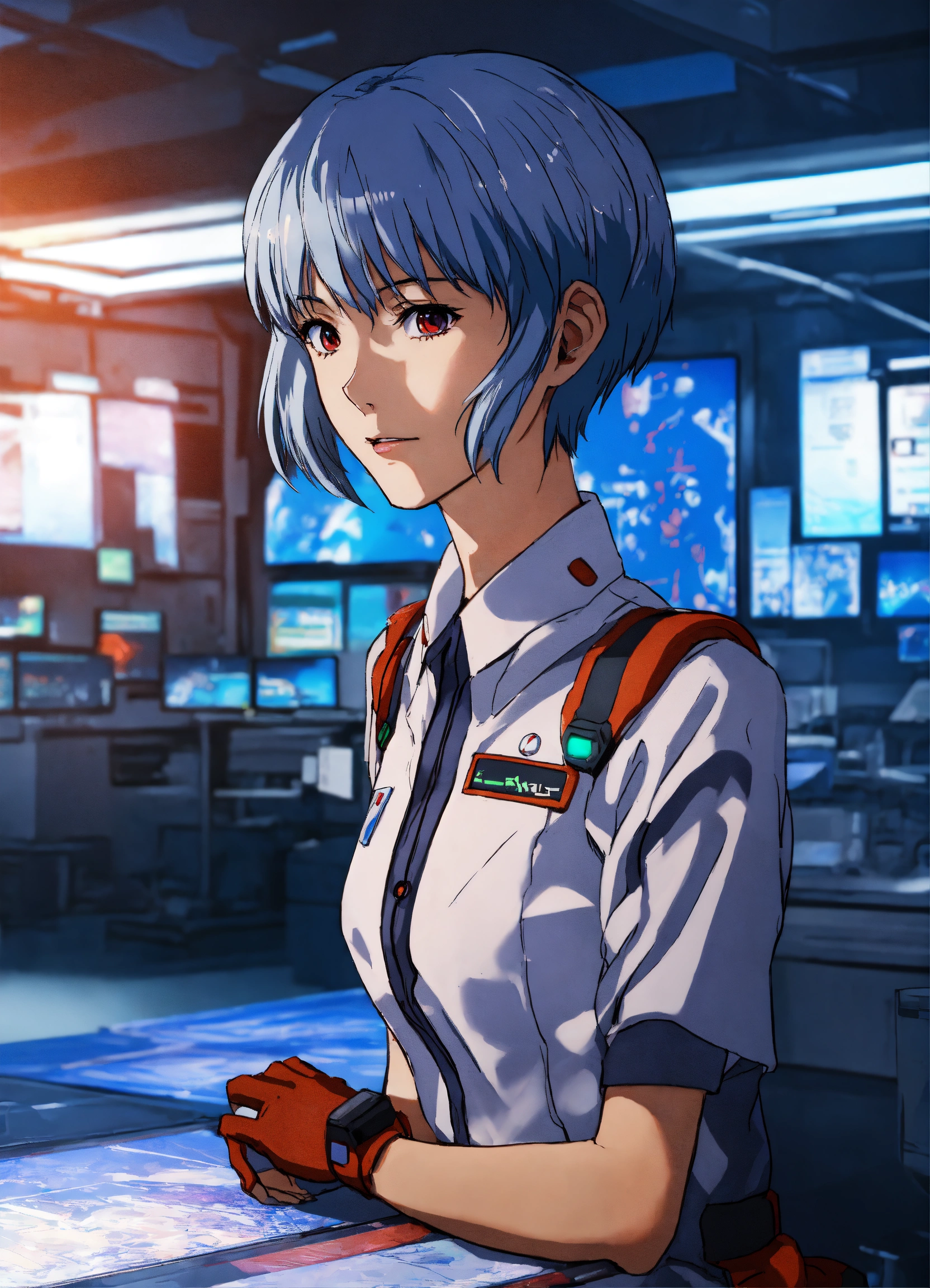 Lexica - Portrait of Rei Ayanami from Neon Genesis Evangelion, inside ...