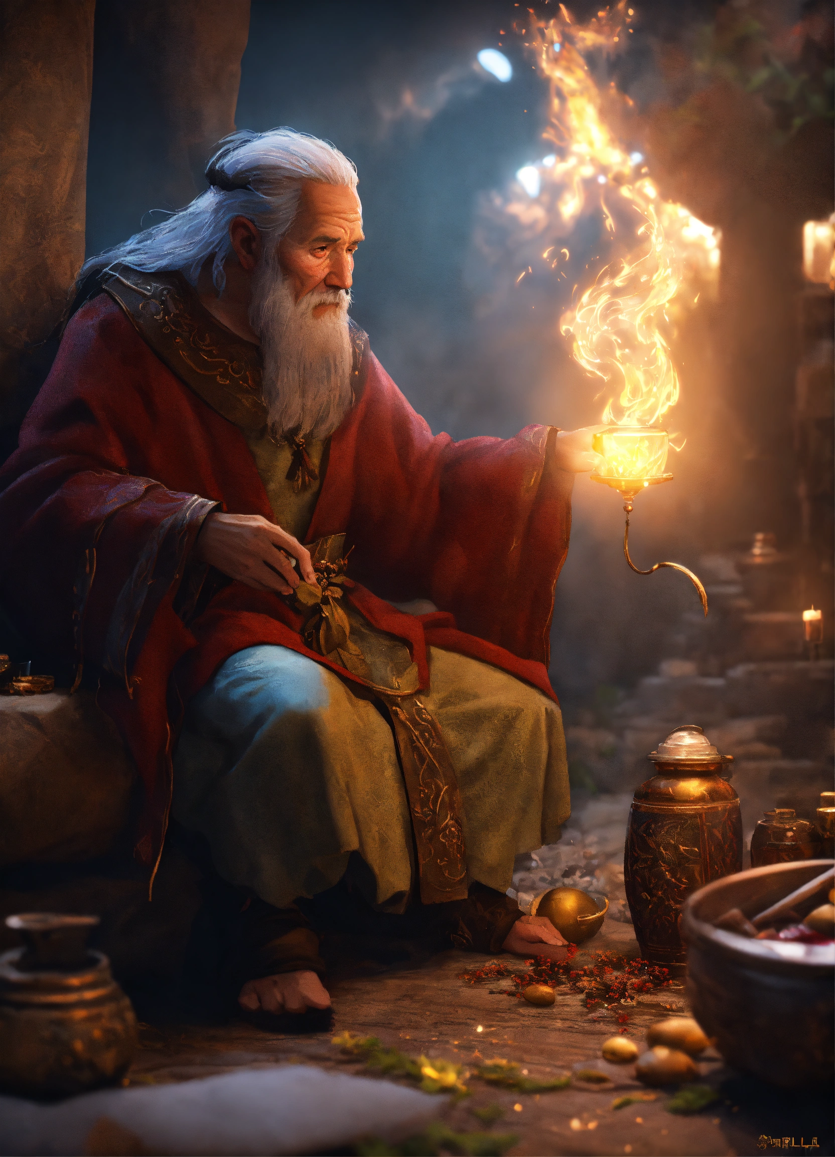 Lexica - Medieval sorcerer, giving medicine, old man philippines ...