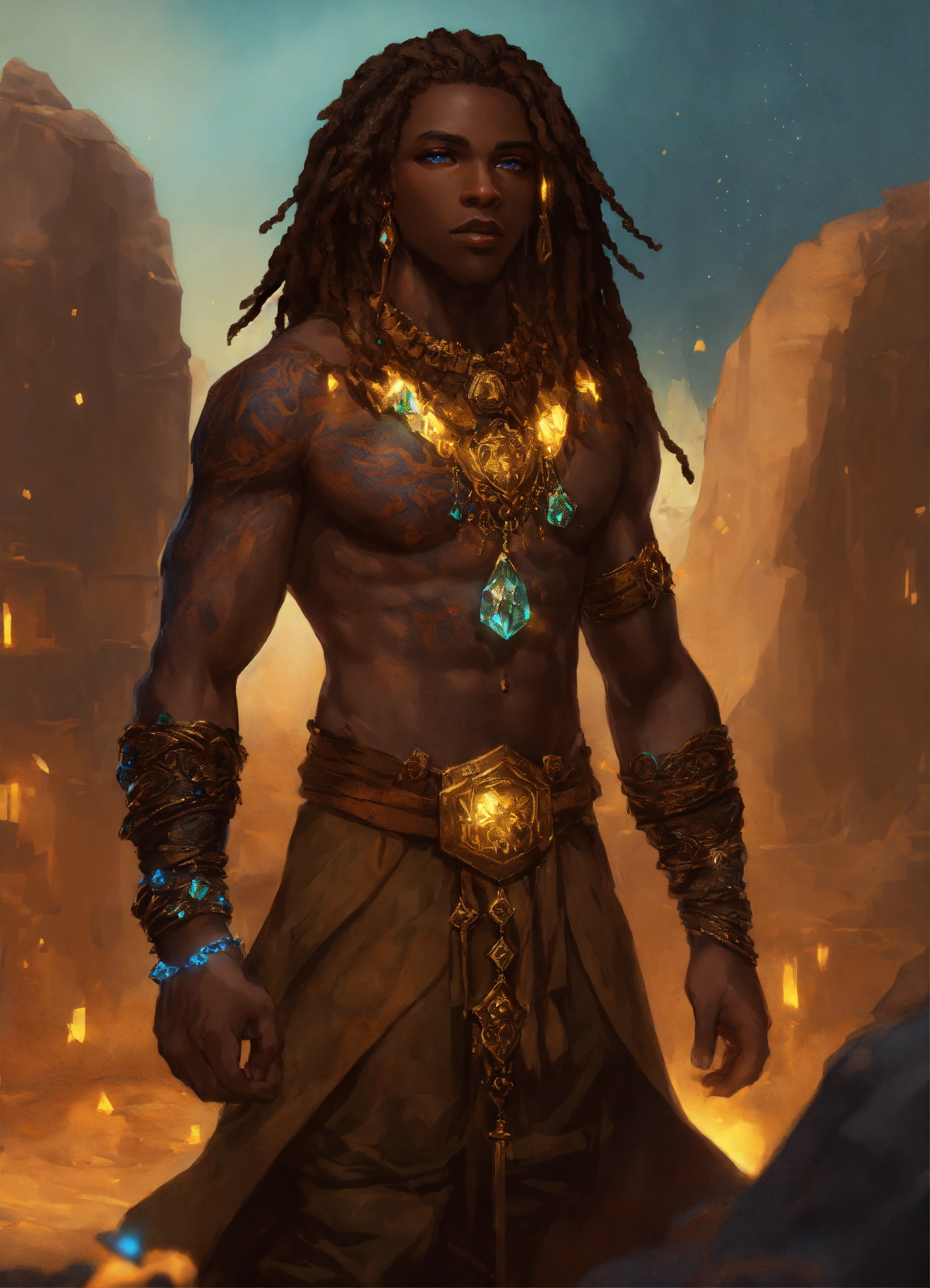 Lexica - Brown skin, rock-textured skin, luminous crystals embeded into ...