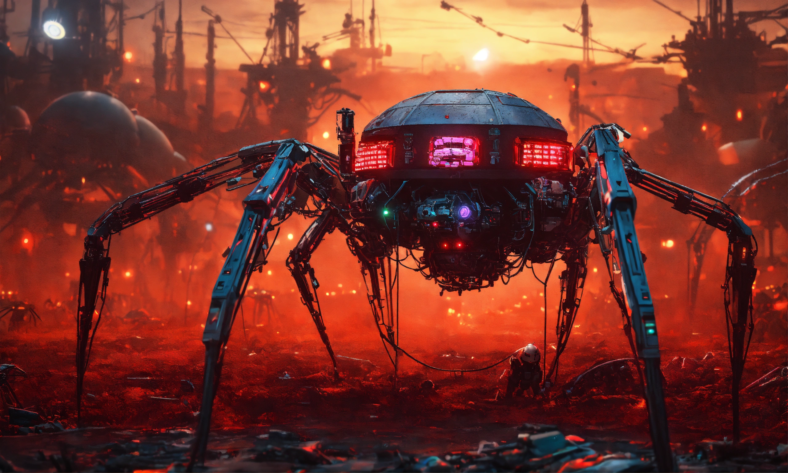Lexica - Swarms of robotic spider creatures with armored spider like ...